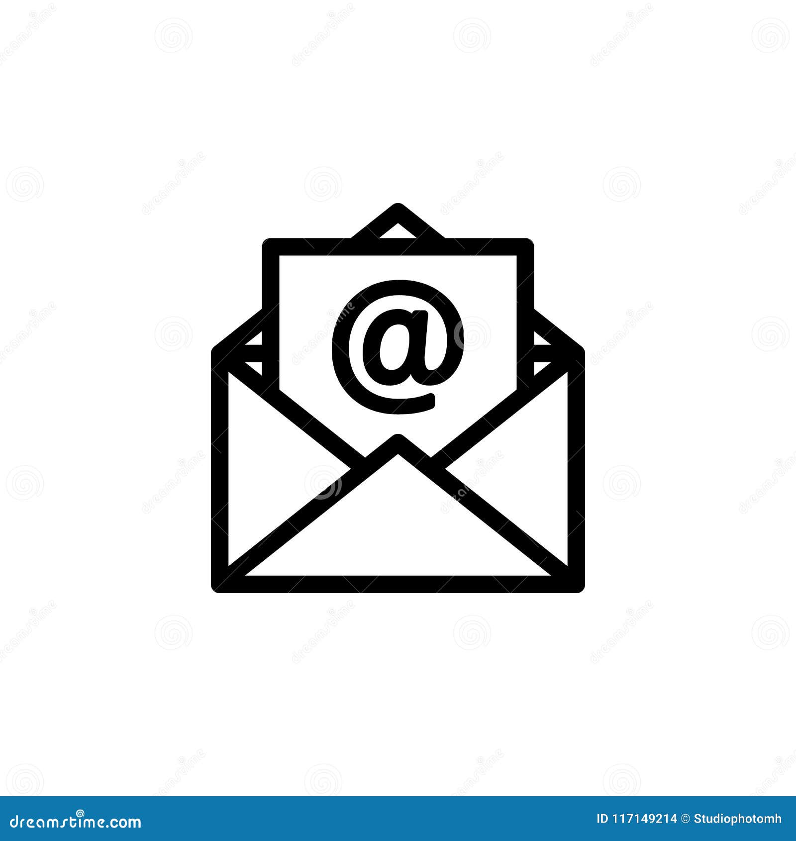 Icône D'email D'ensemble Ligne Symbole De Courrier Pour La Conception ...