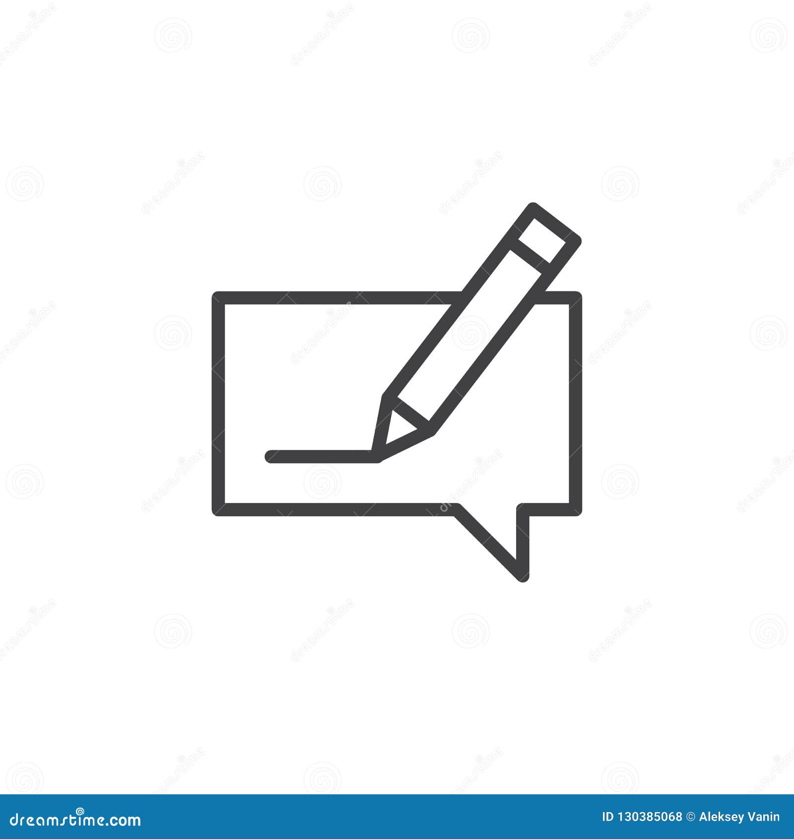 Icône D'ensemble D'écriture De Commentaire Illustration de Vecteur ...