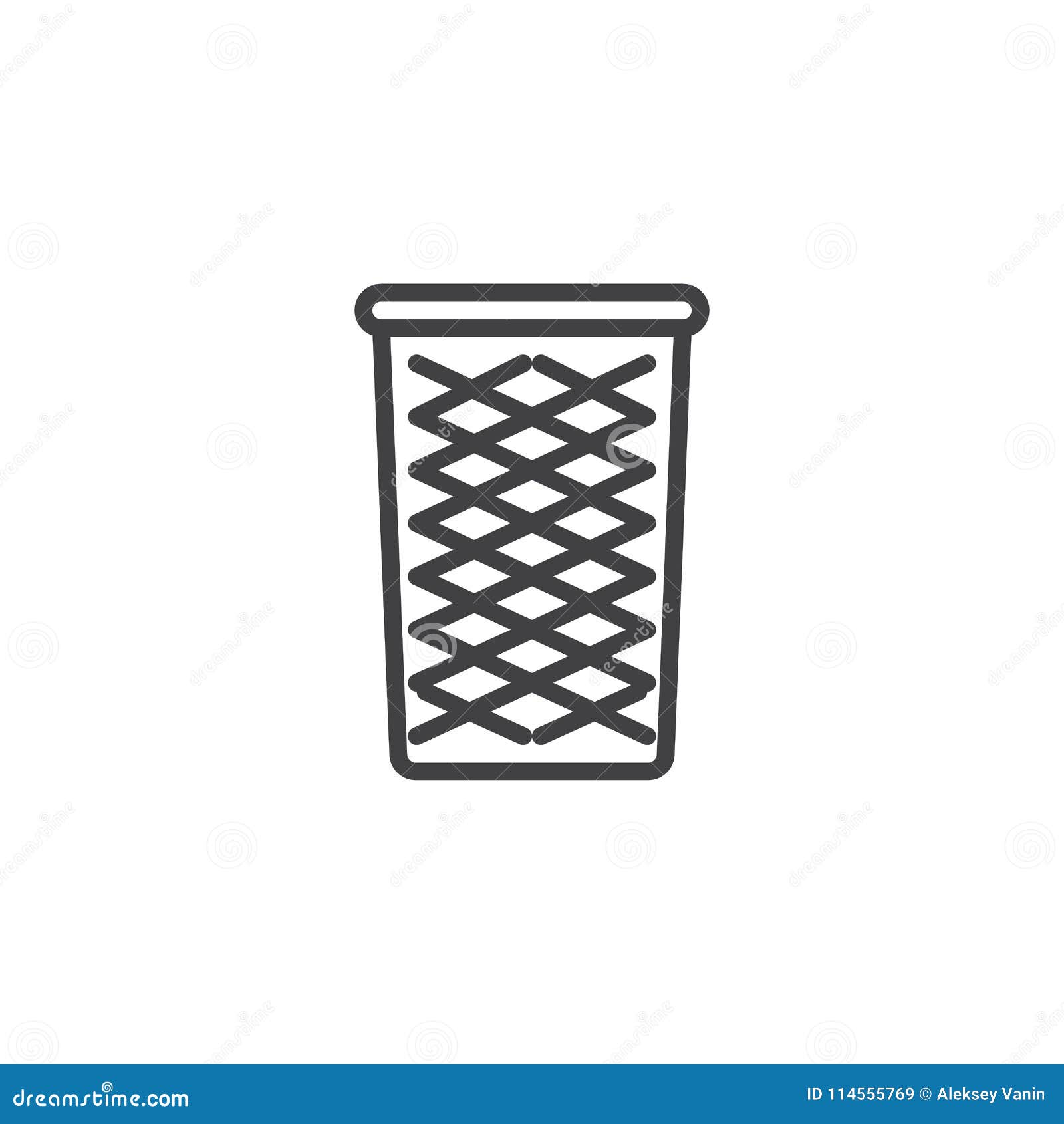 Icône D'ensemble De Corbeille Illustration de Vecteur - Illustration du ...