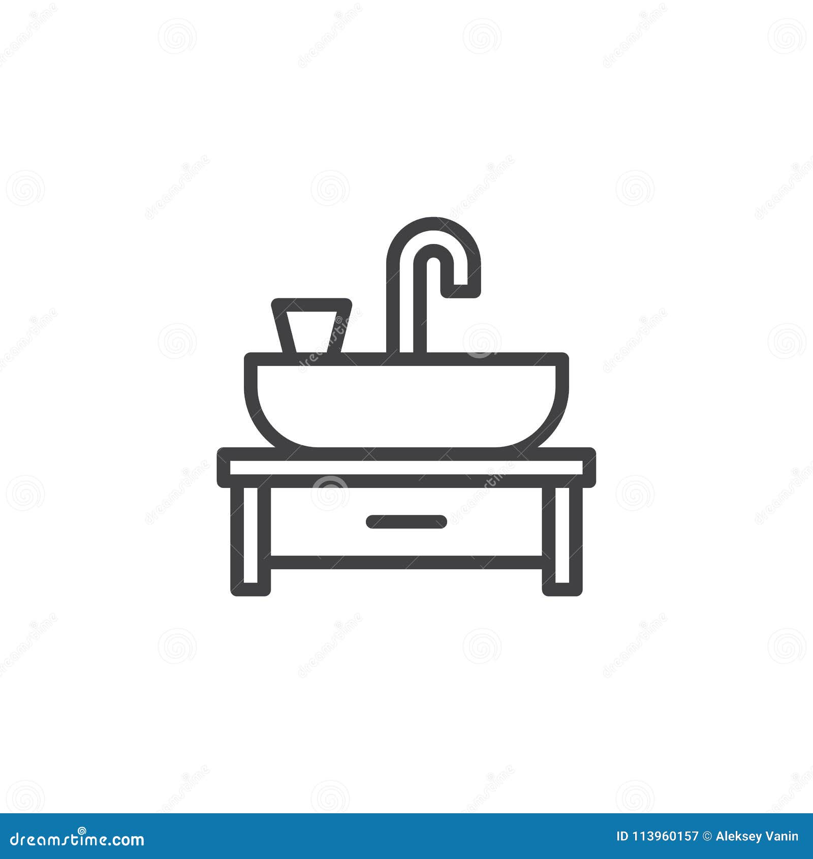 Icône d'ensemble de lavabo illustration de vecteur. Illustration du ...