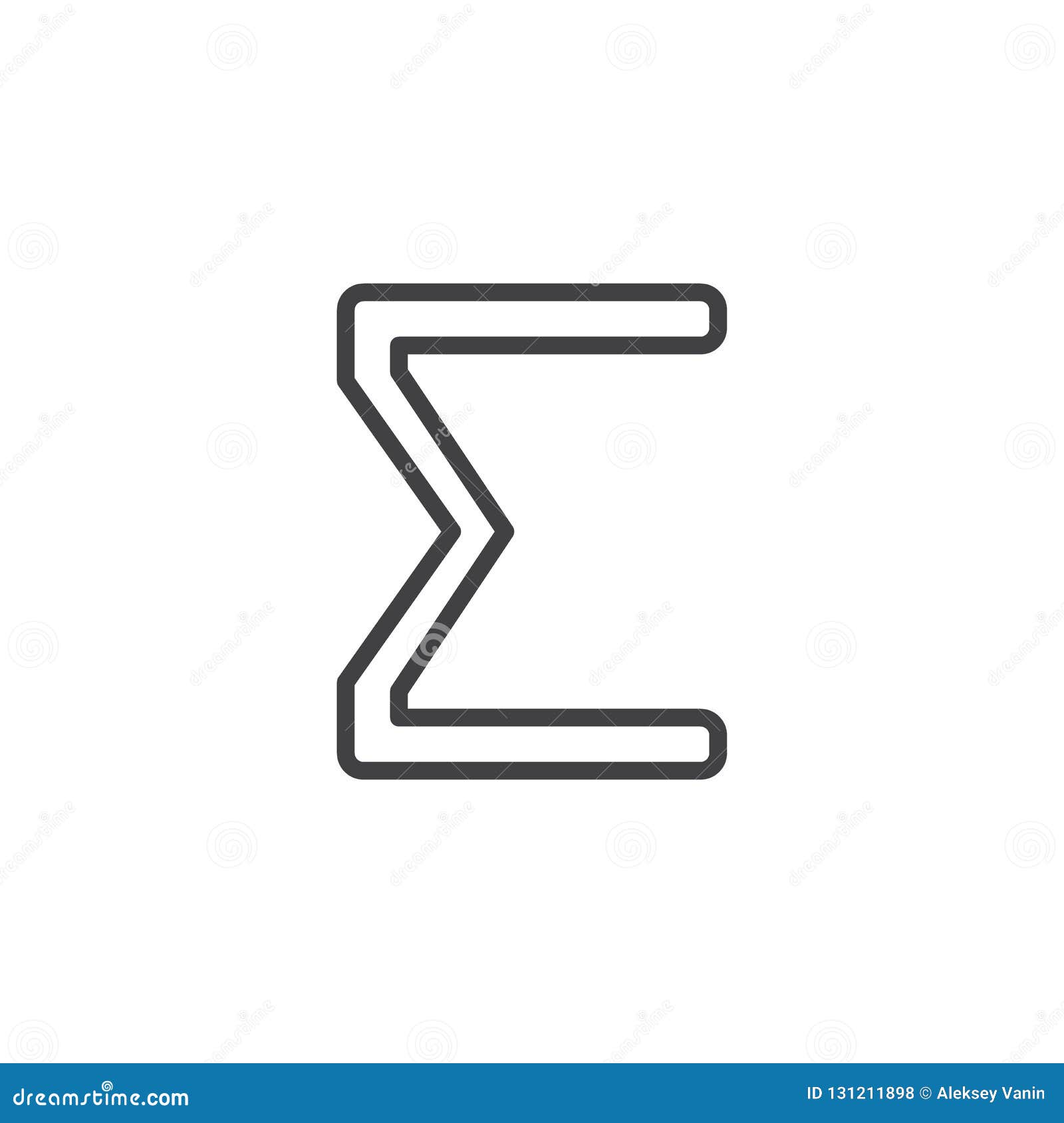 Icône D'ensemble De Lettre De Sigma Illustration de Vecteur ...