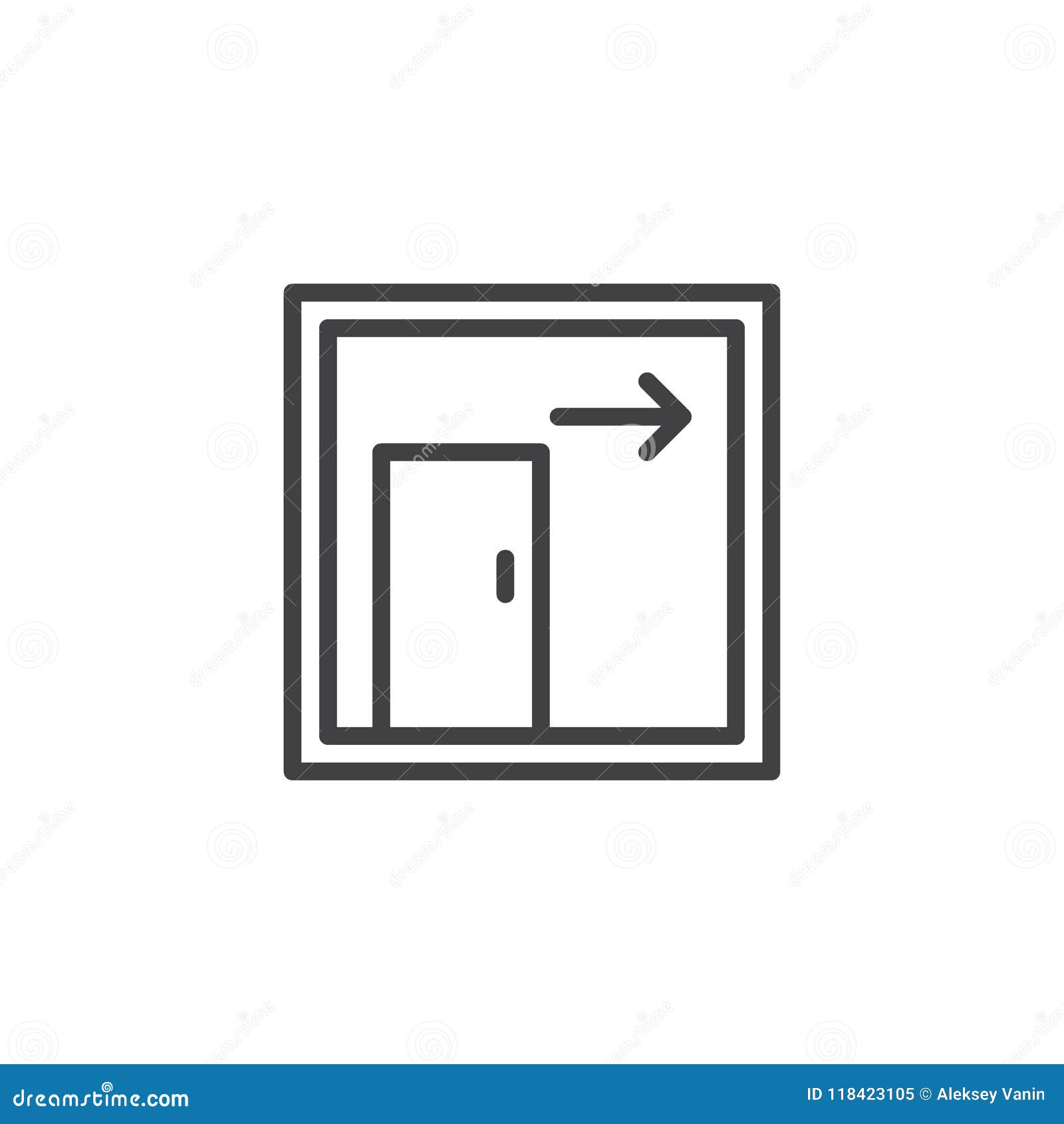Icône D'ensemble De Porte De Sortie Illustration de Vecteur ...