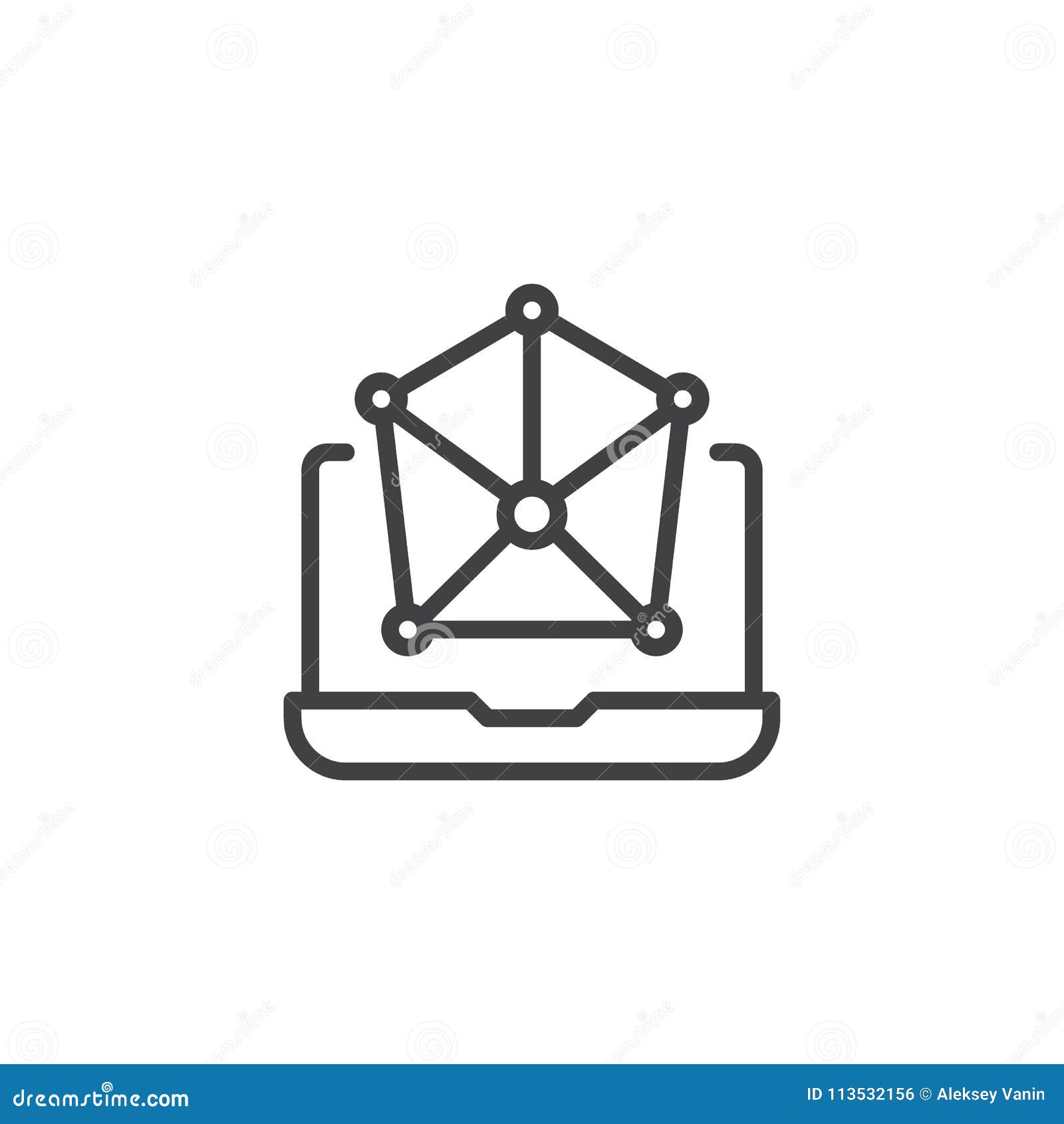 Icône D'ensemble De Réseau Informatique Illustration de Vecteur ...