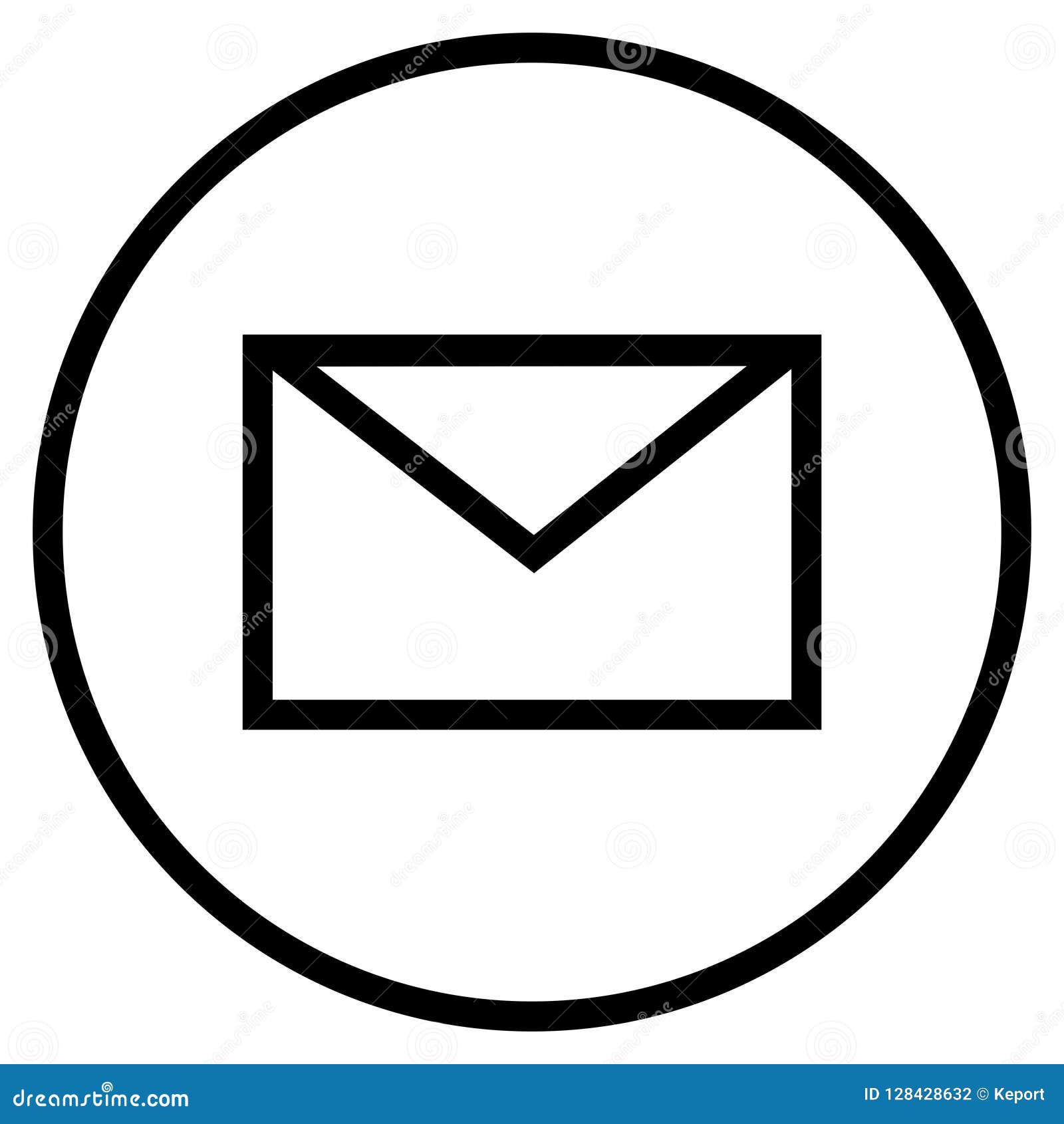 Icône D'enveloppe En Cercle Illustration Stock - Illustration du cercle ...