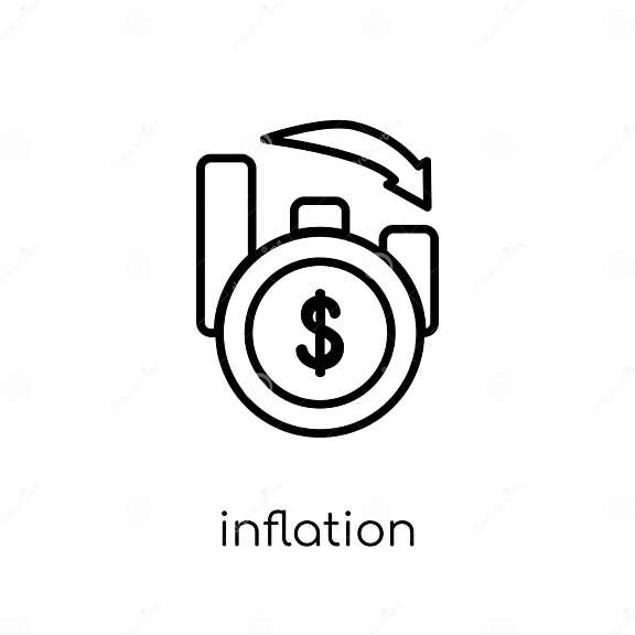 Icône d'inflation illustration de vecteur. Illustration of économie ...