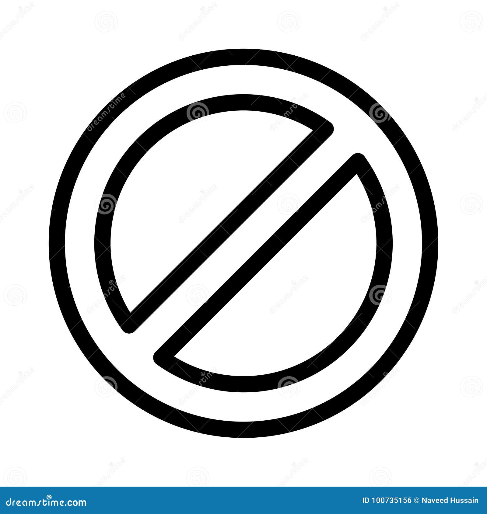 Icône d'interdiction illustration de vecteur. Illustration du barrière ...