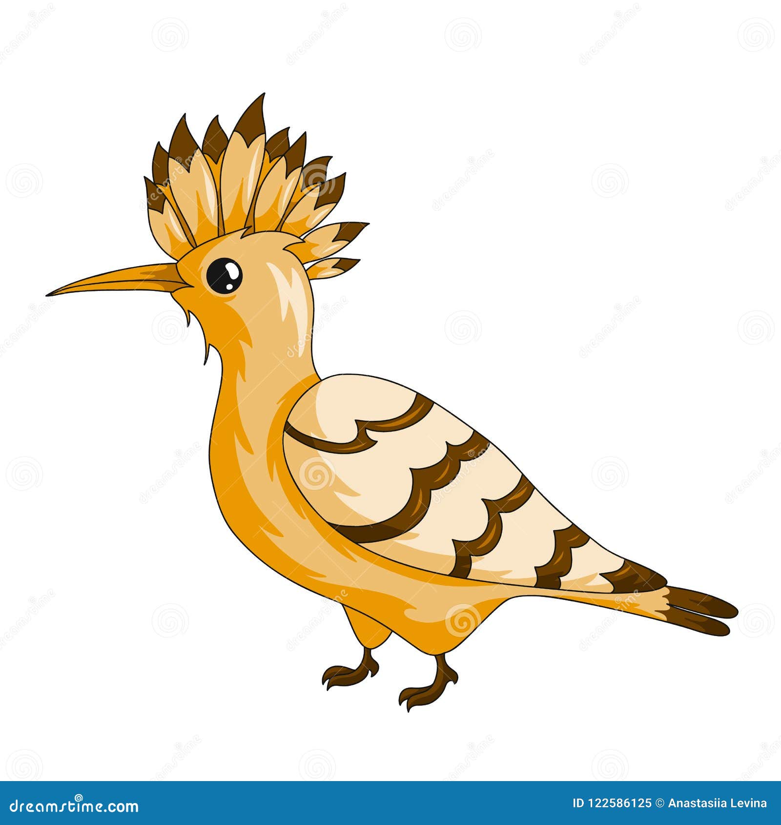 Icône d'oiseau de huppe illustration de vecteur. Illustration du animal ...