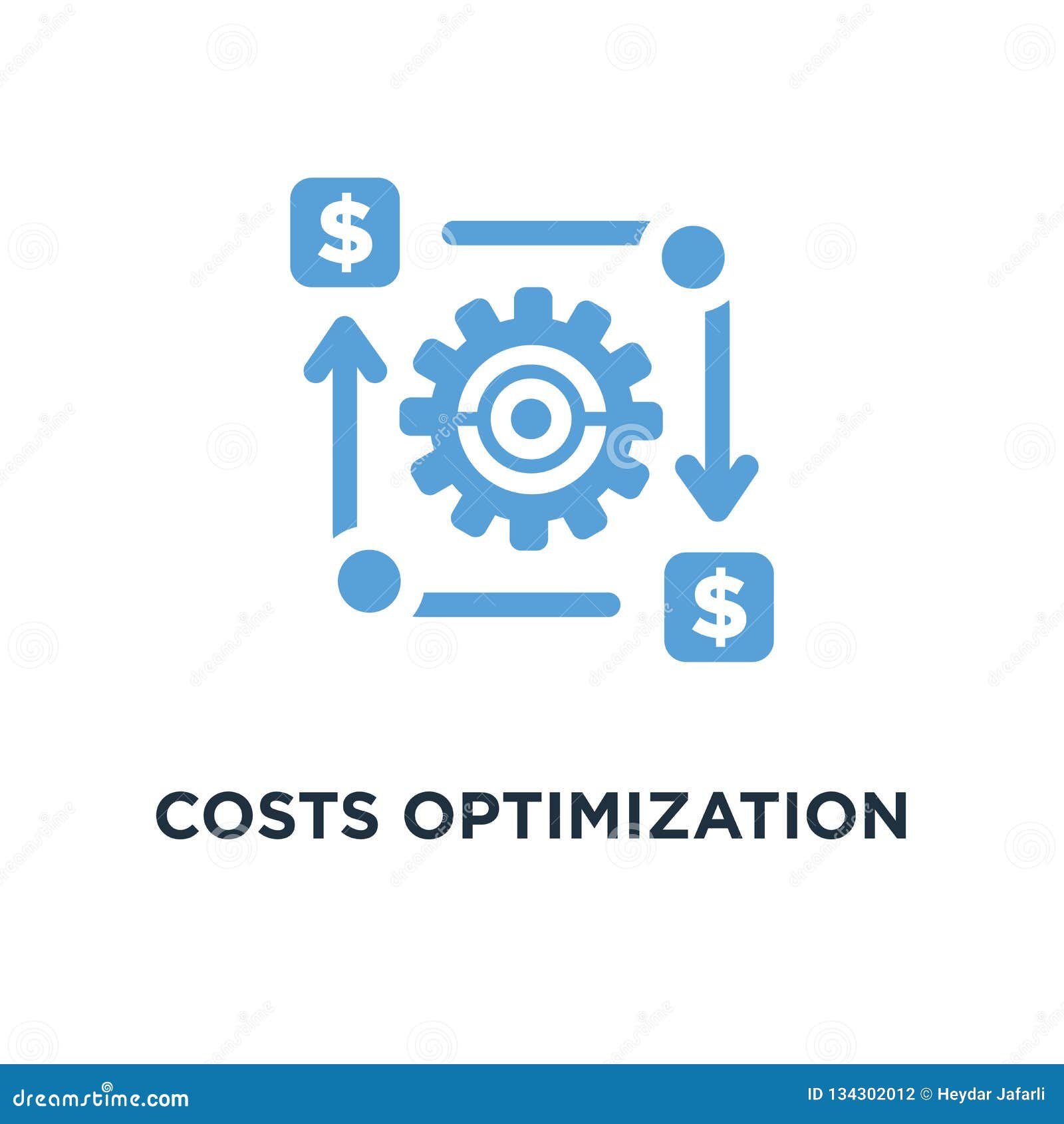 Icône D'optimisation De Coûts Sym De Concept De Concept D'efficacité D ...