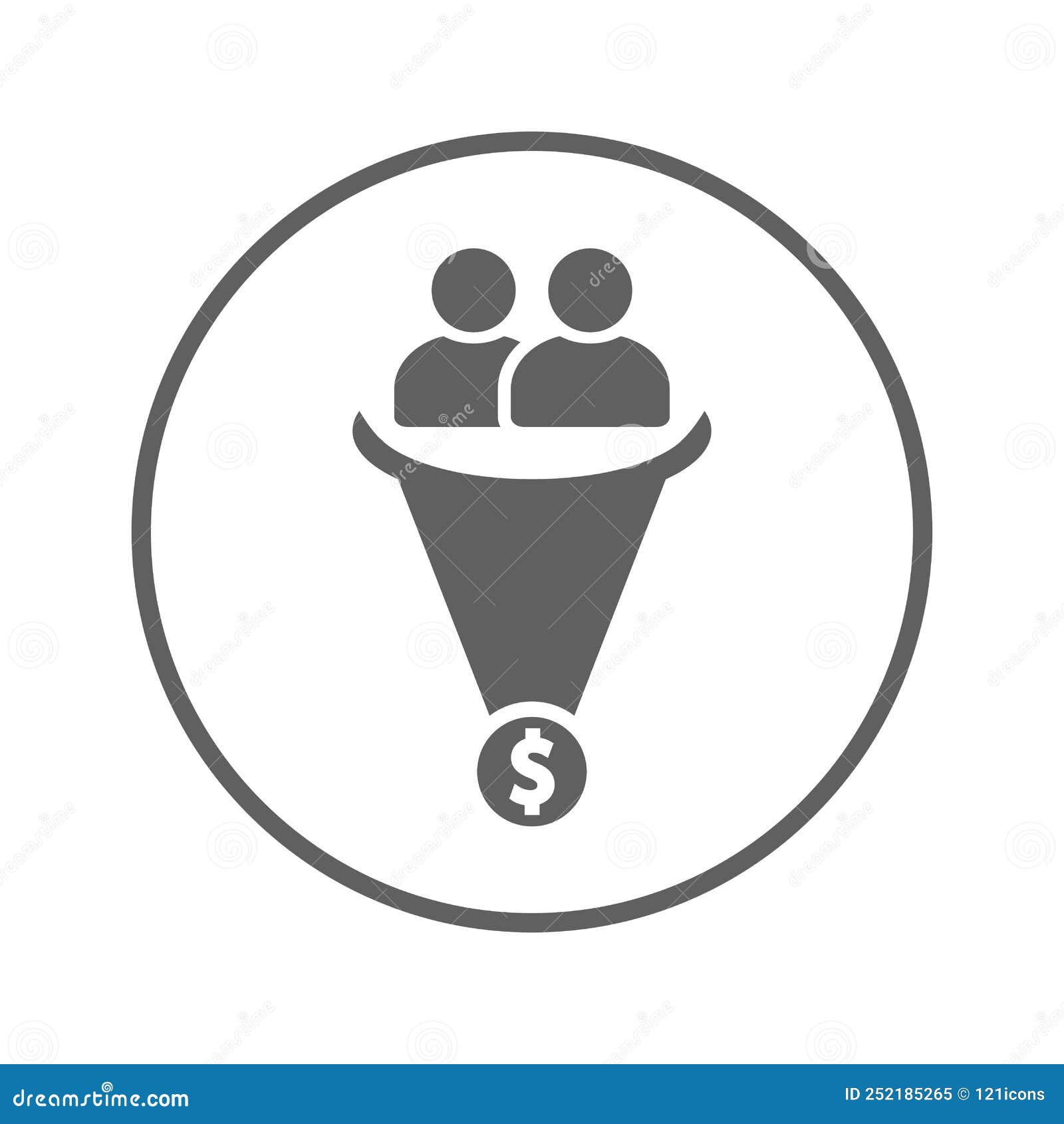 Icône D'optimisation Du Taux De Conversion. Graphique Vectorielle Grise ...