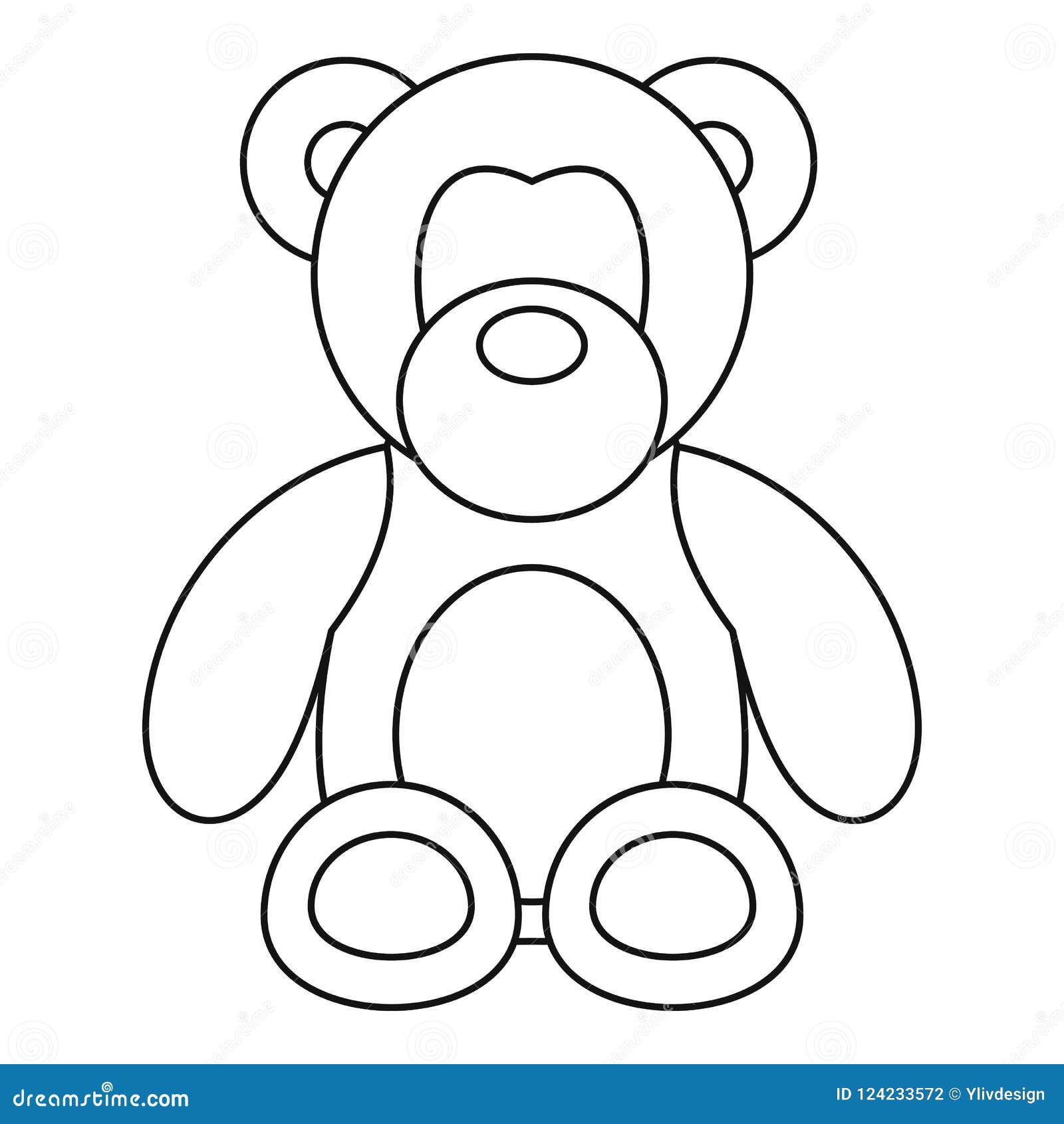 Icône D'ours De Nounours, Style D'ensemble Illustration Stock ...