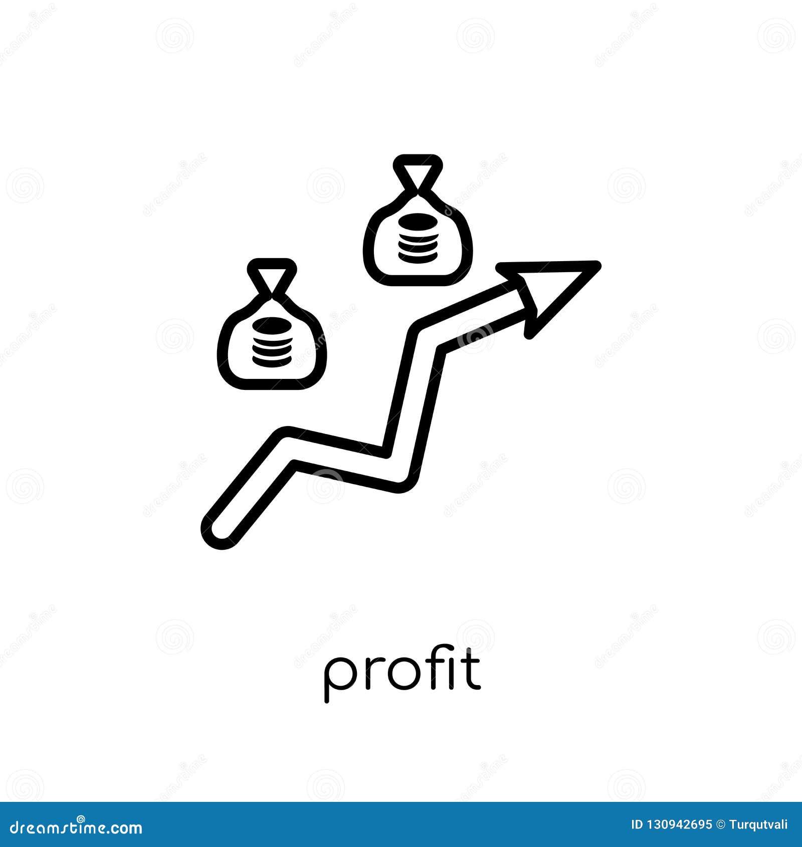 Icône de bénéfice illustration de vecteur. Illustration du argent ...