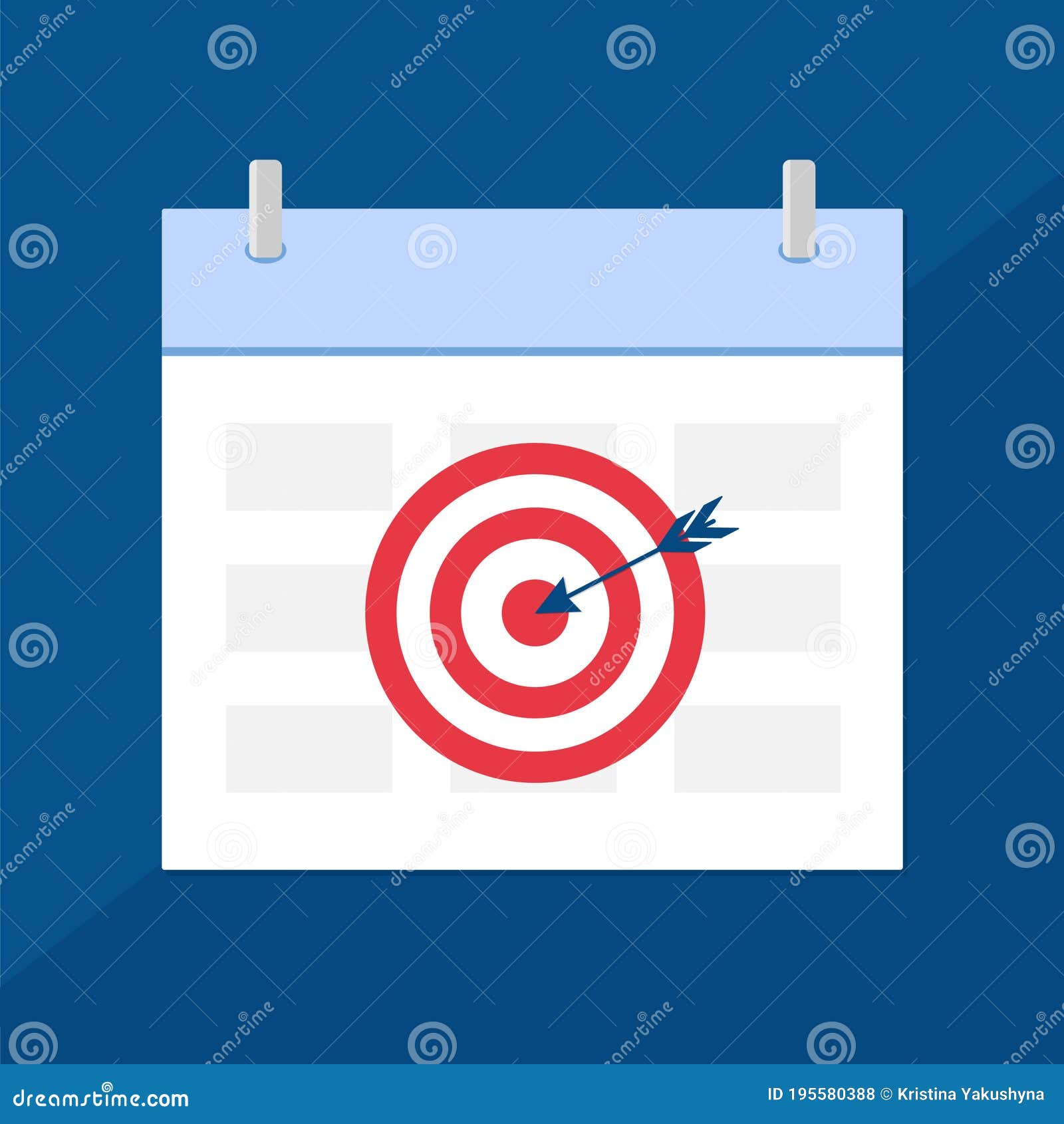 Icône De Calendrier Avec La Cible. Planification. Gestion Du Temps ...