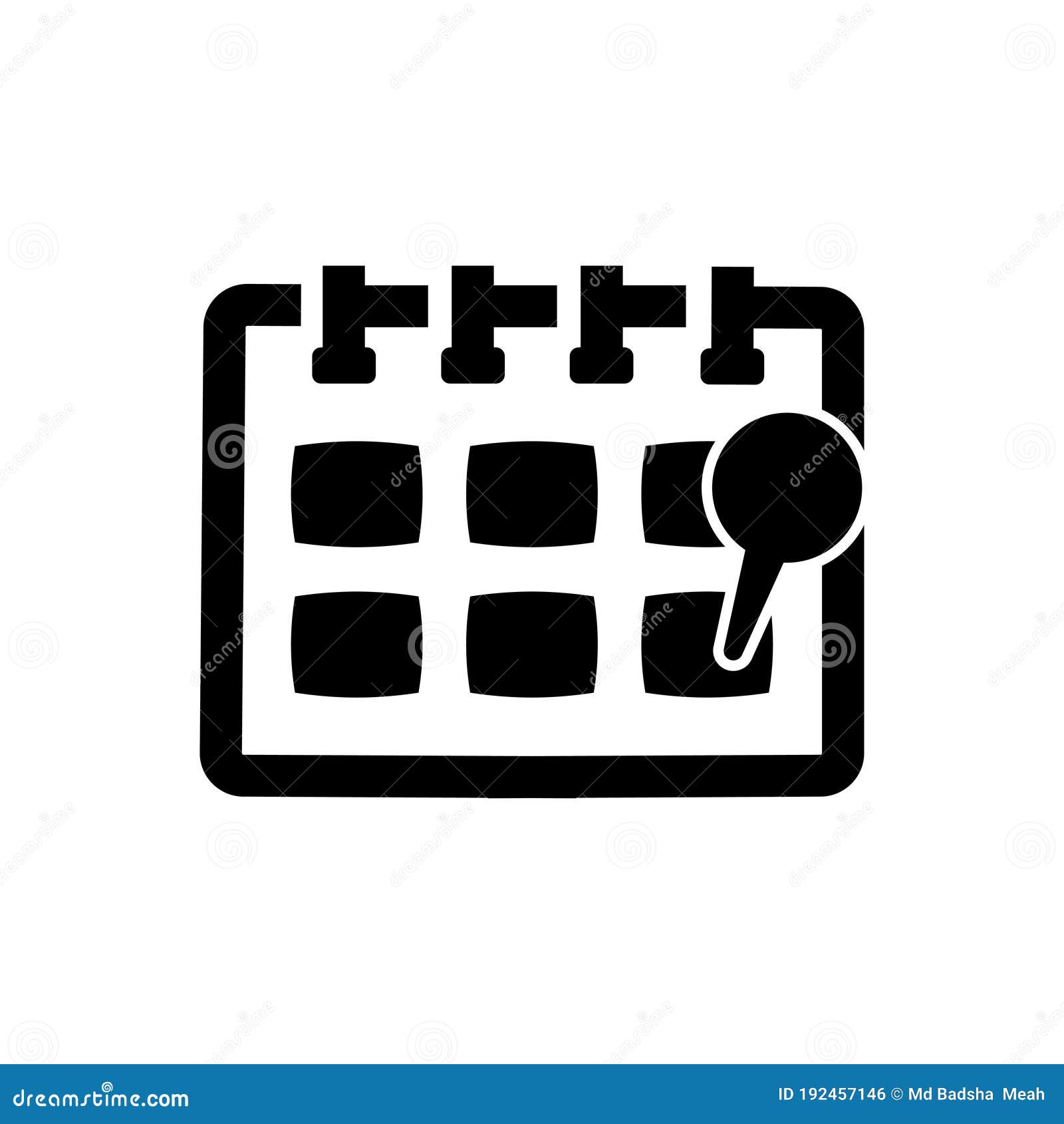 Icône De Calendrier De Rendez-vous Illustration de Vecteur ...