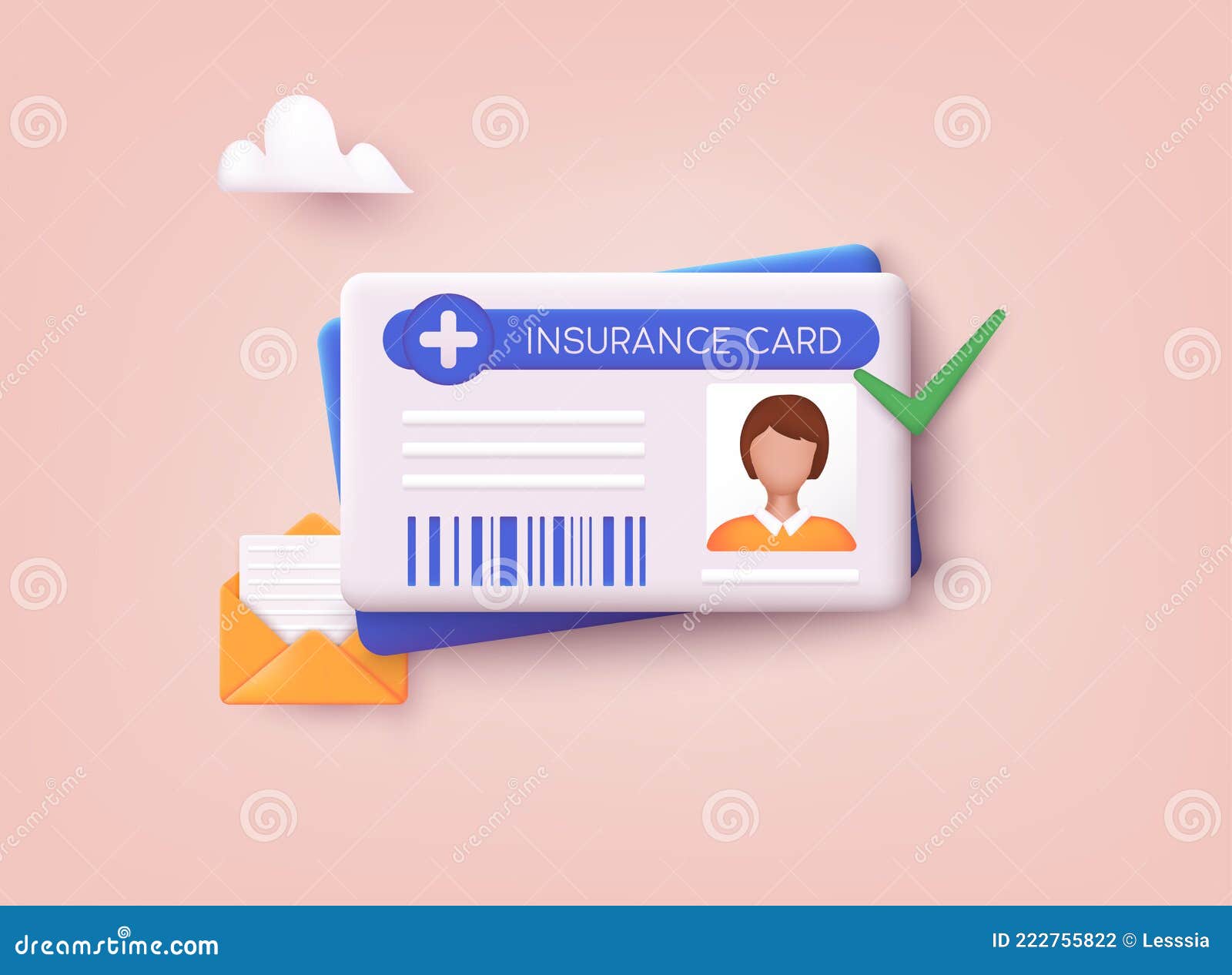 Icône De Carte D'assurance Médicale 3d Illustrations Vectorielles Web ...