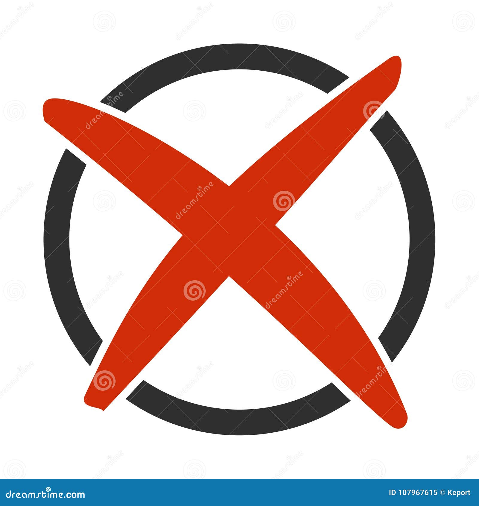 Icône de cercle de croix illustration stock. Illustration du fond ...