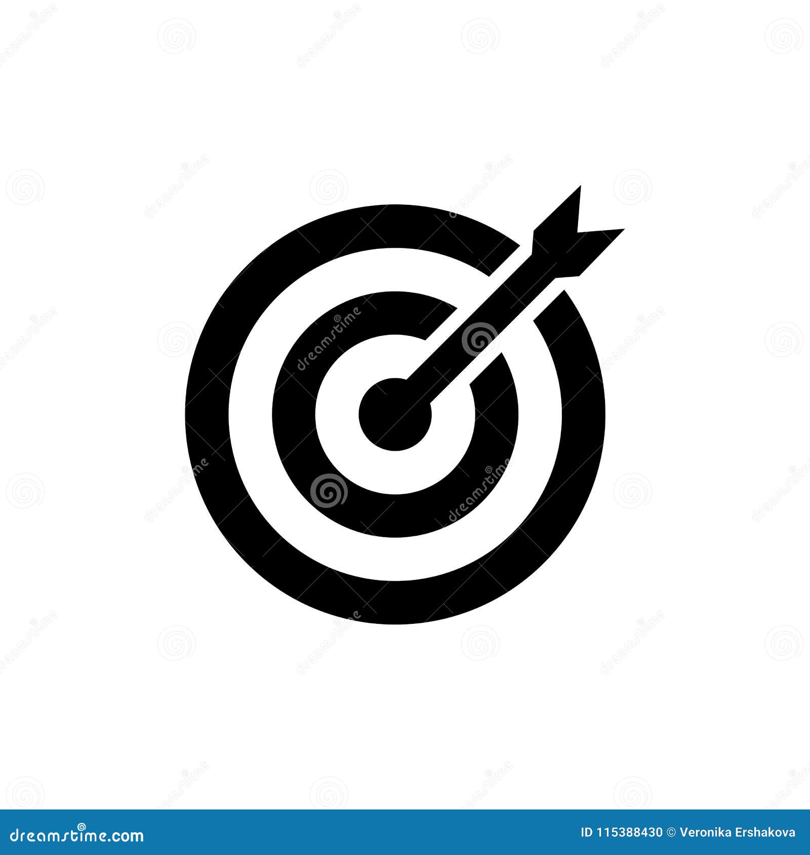 Icône De Cible Dans Le Style Plat Symbole De but Illustration de ...