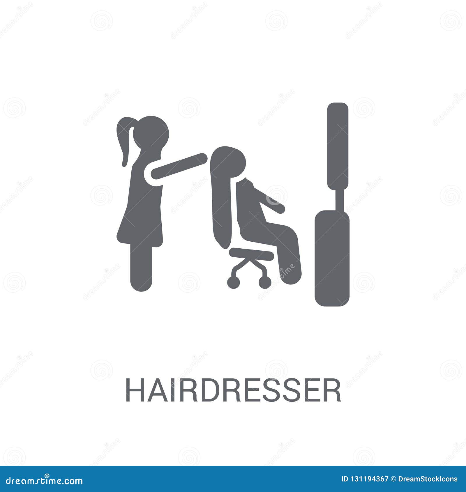 Icône de coiffeur illustration de vecteur. Illustration du ...