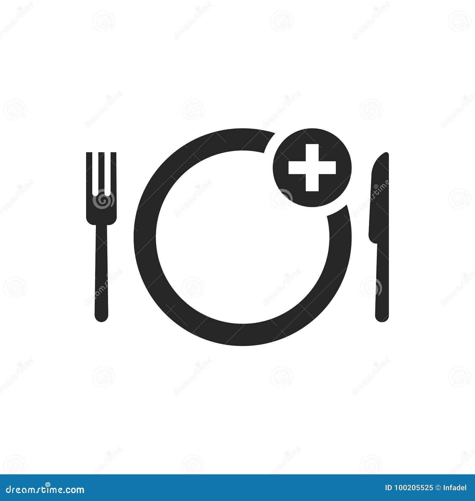 Icône De Commande De Nourriture Simple Noire Illustration de Vecteur ...