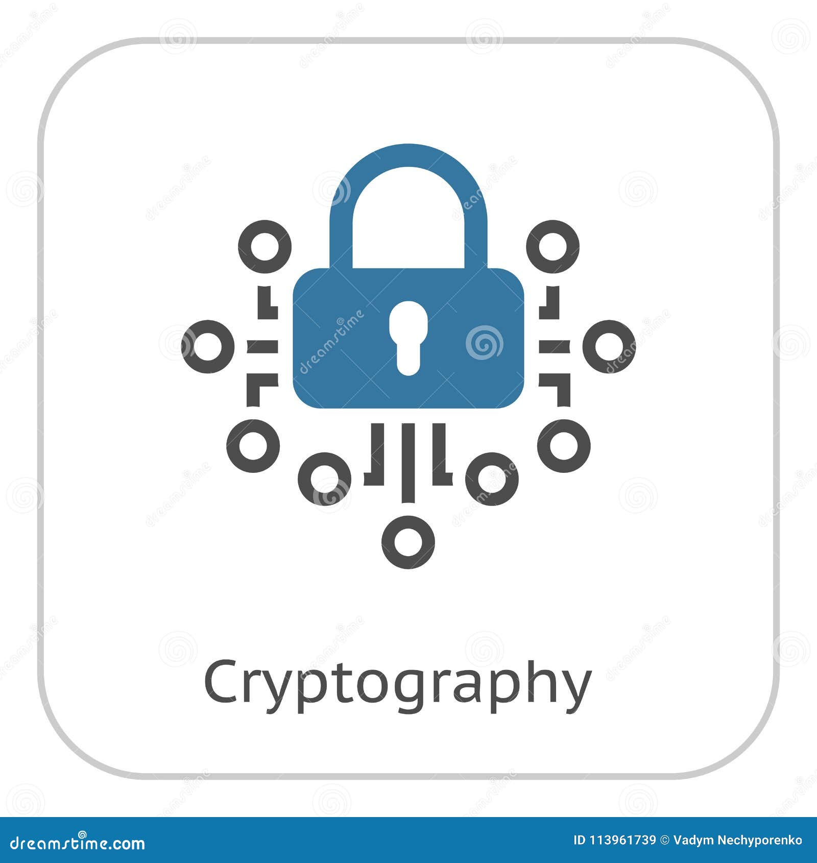 Icône de cryptographie illustration de vecteur. Illustration du ...