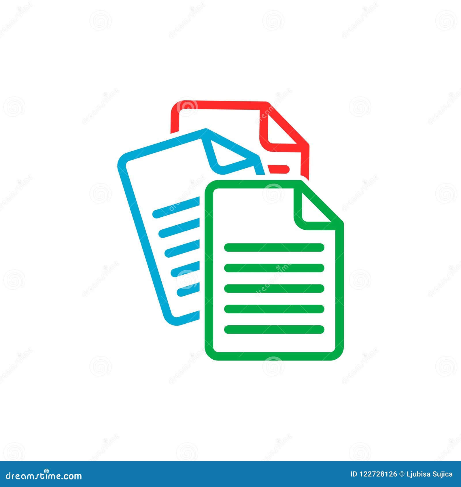 Icône De Document De Fichier Multiple Logo Design Element Illustration ...