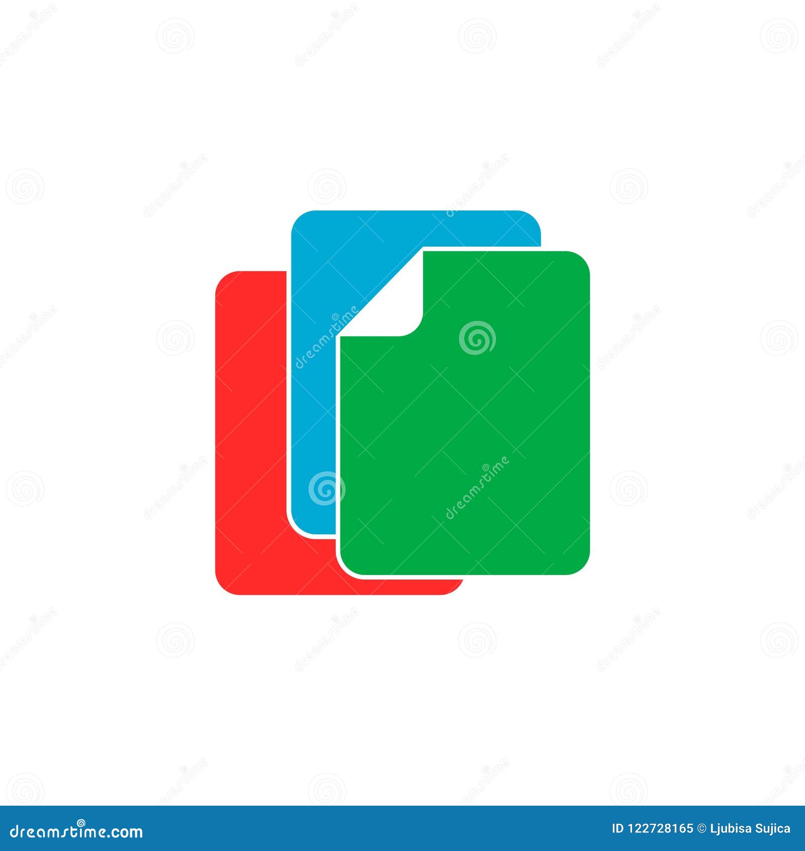 Icône De Document De Fichier Multiple Logo Design Element Illustration ...