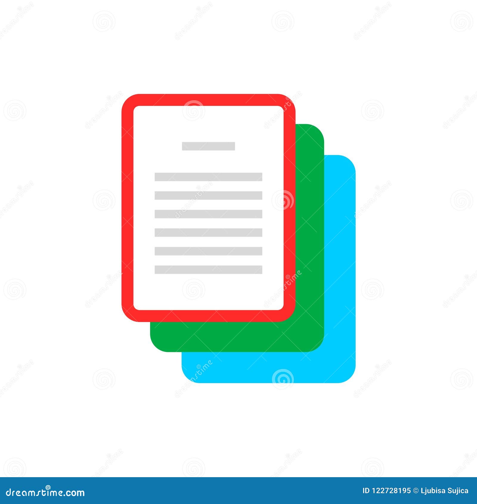 Icône De Document De Fichier Multiple Logo Design Element Illustration ...