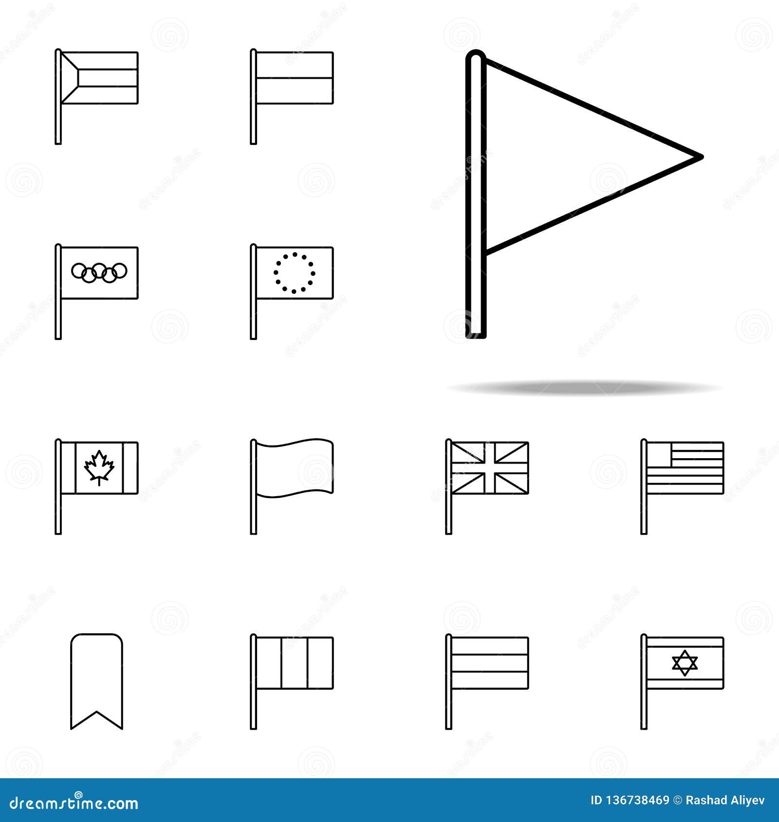 Icône De Drapeau Ensemble Universel D'icônes De Drapeaux Pour Le Web Et ...