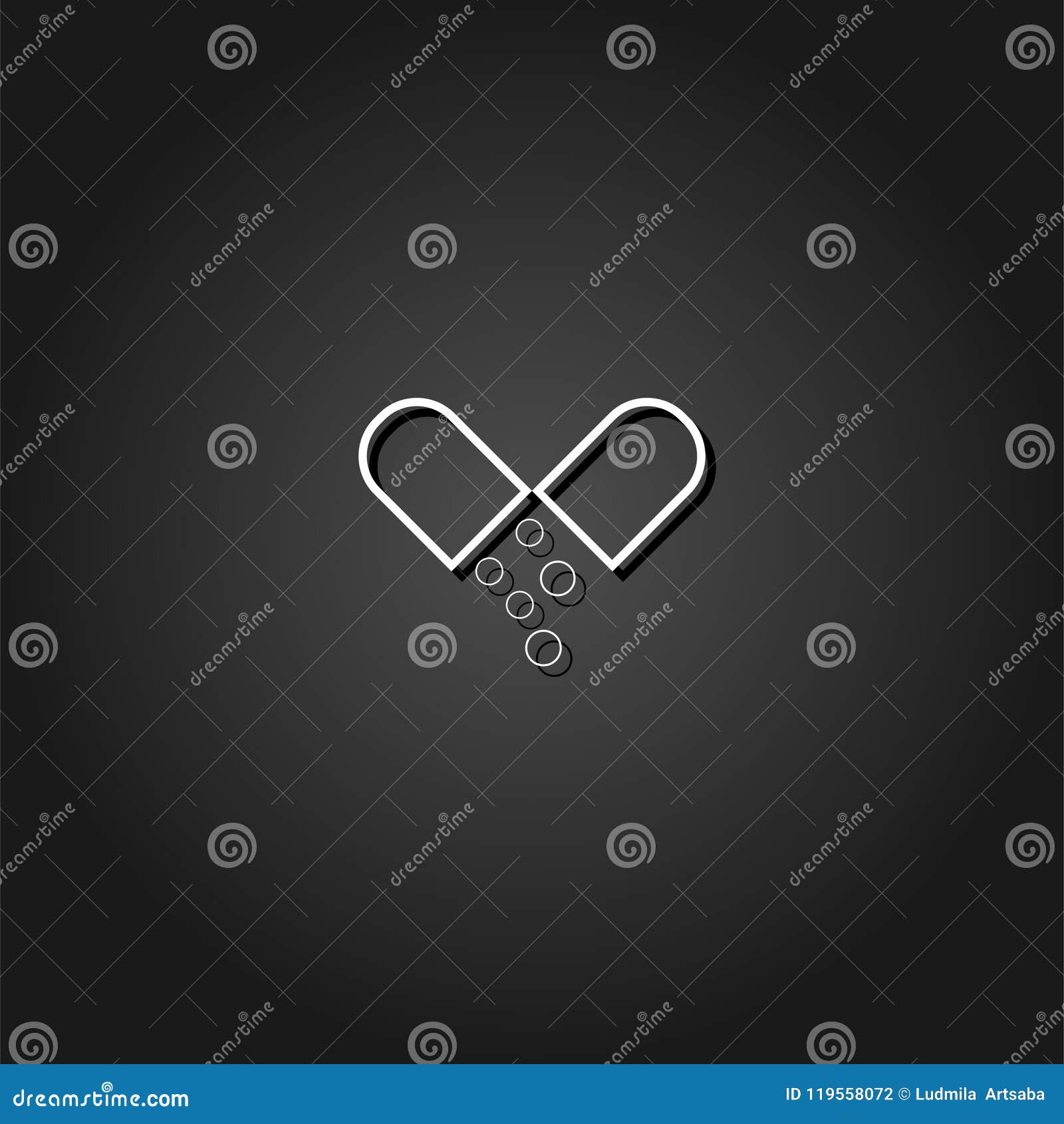 Icône De Drogue De Capsule Plate Illustration de Vecteur - Illustration ...