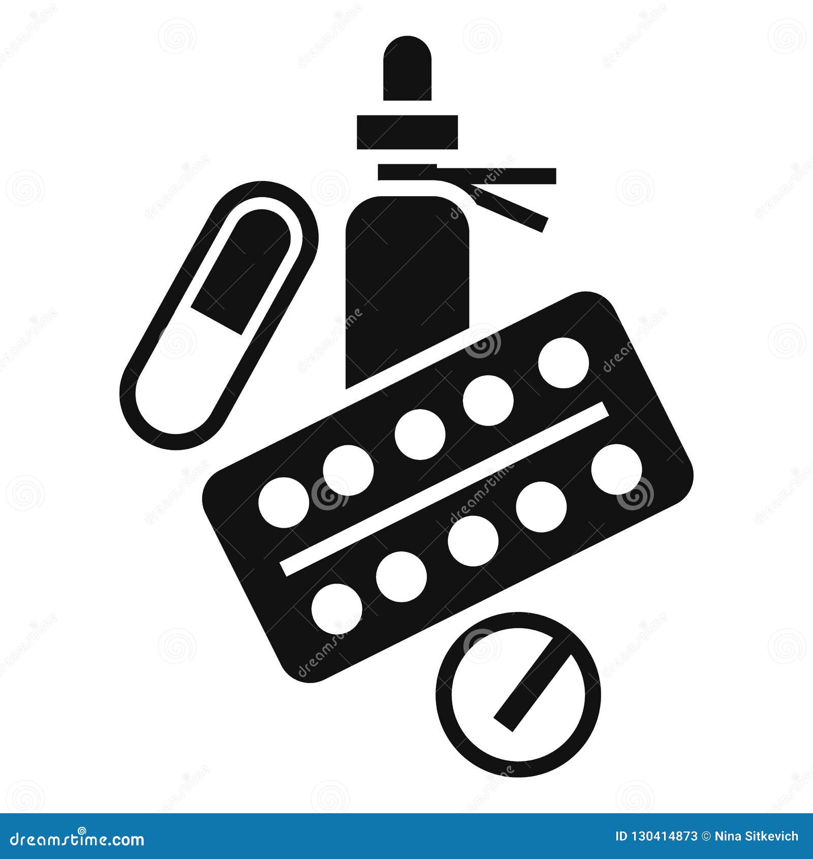 Icône De Drogues De Médecine, Style Simple Illustration de Vecteur ...