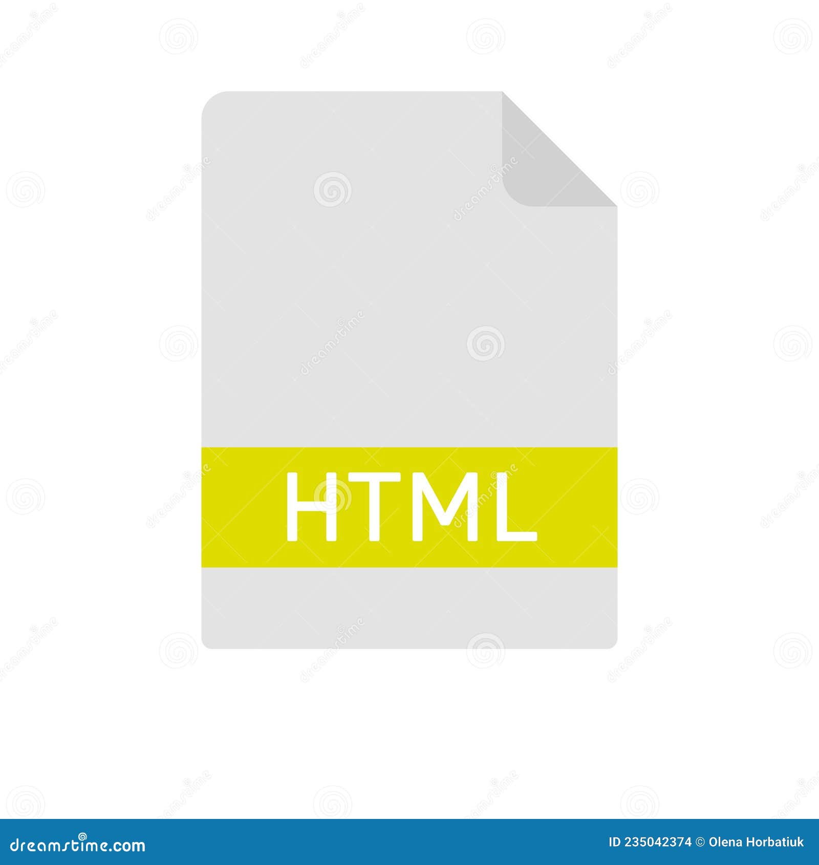 Icône De Fichier Html. Type De Document Html. Illustration De ...
