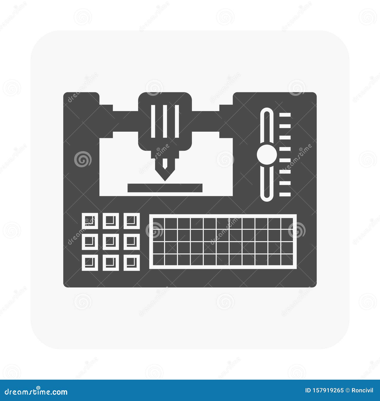IcÃ´ne de fraisage Cnc illustration de vecteur. Illustration du ...