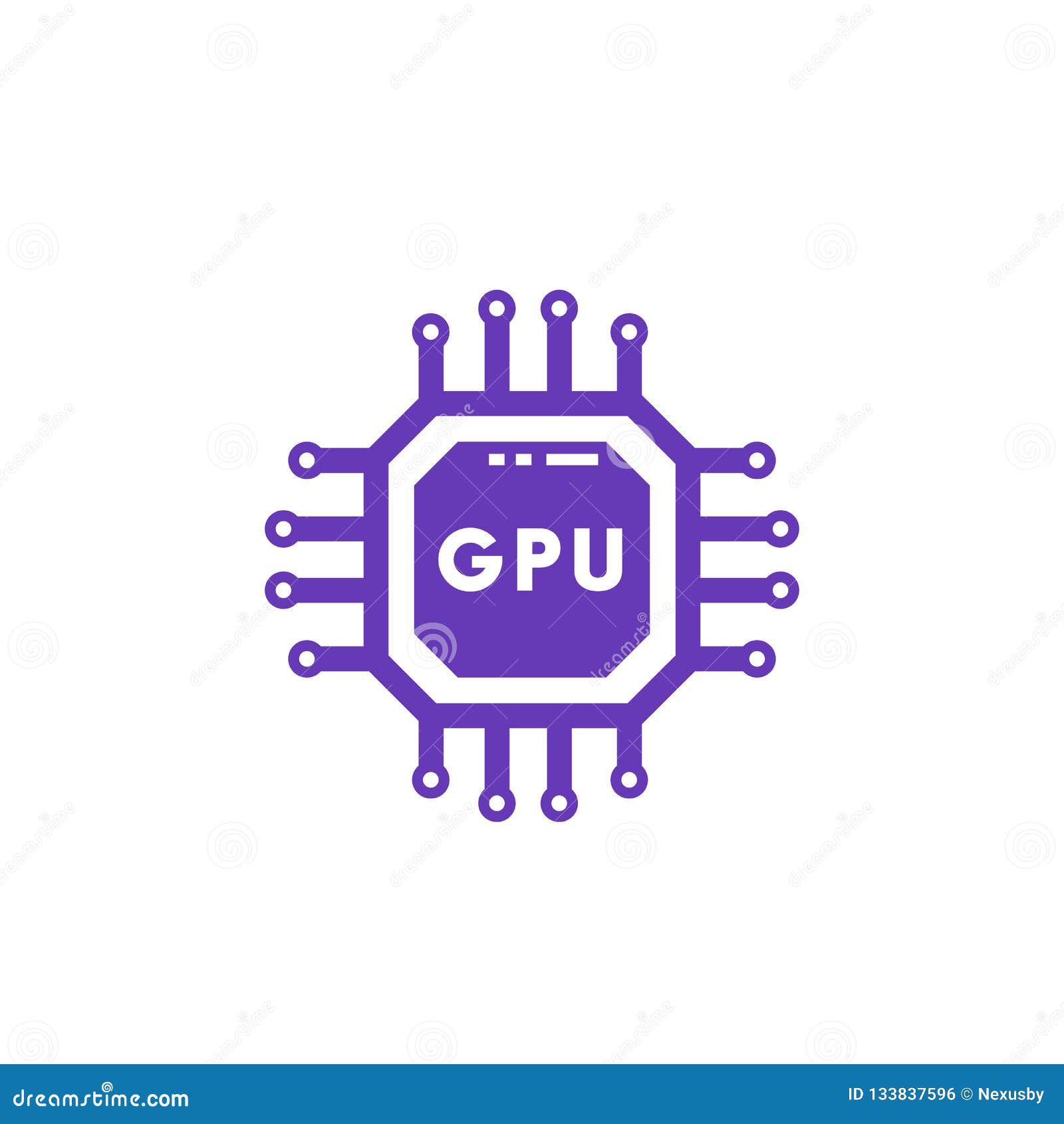 Icône De GPU, Vecteur Graphique De Jeu De Puces Illustration de Vecteur ...