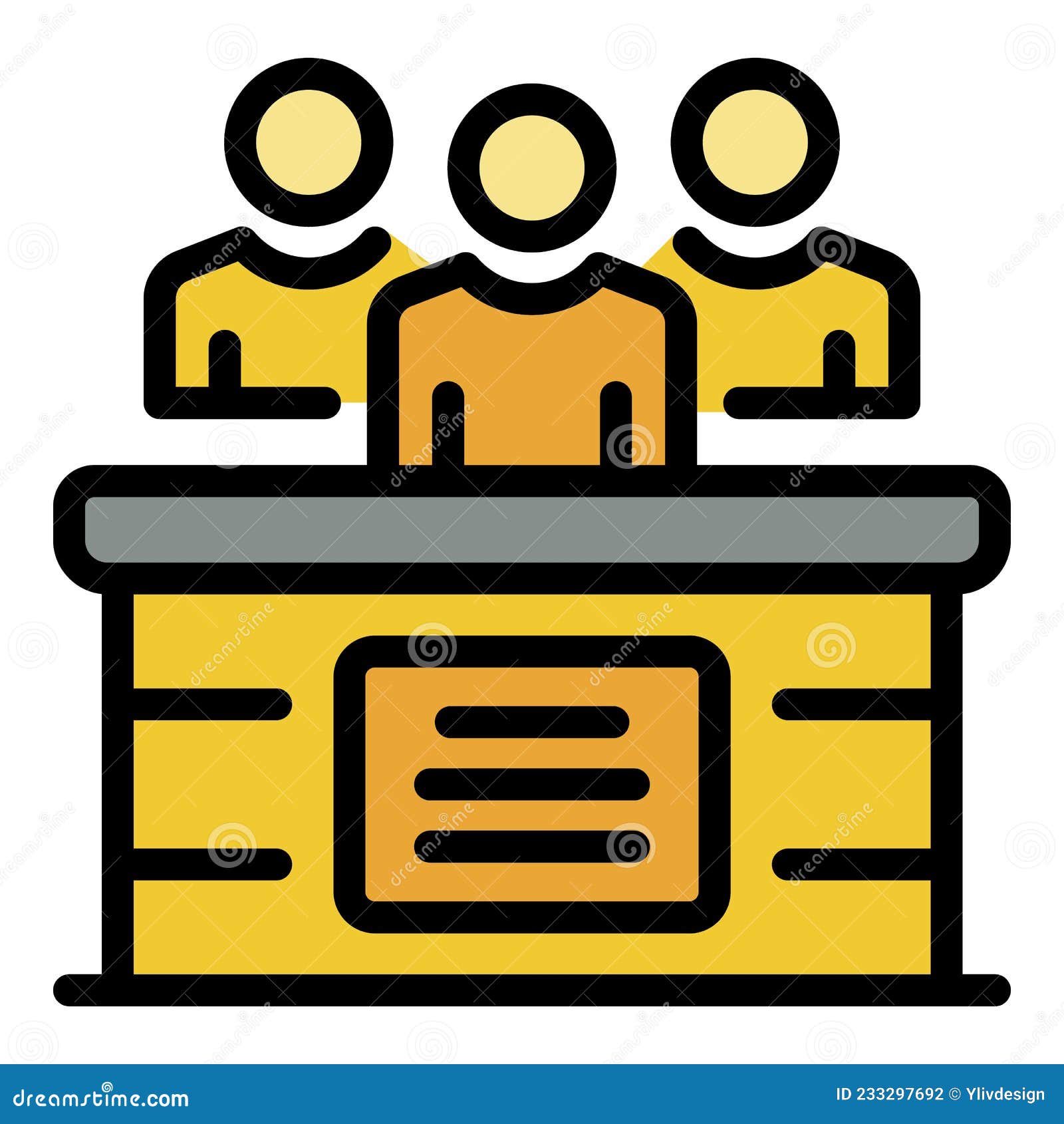 Icône De Justice Du Tribunal Couleur Plan Illustration de Vecteur ...