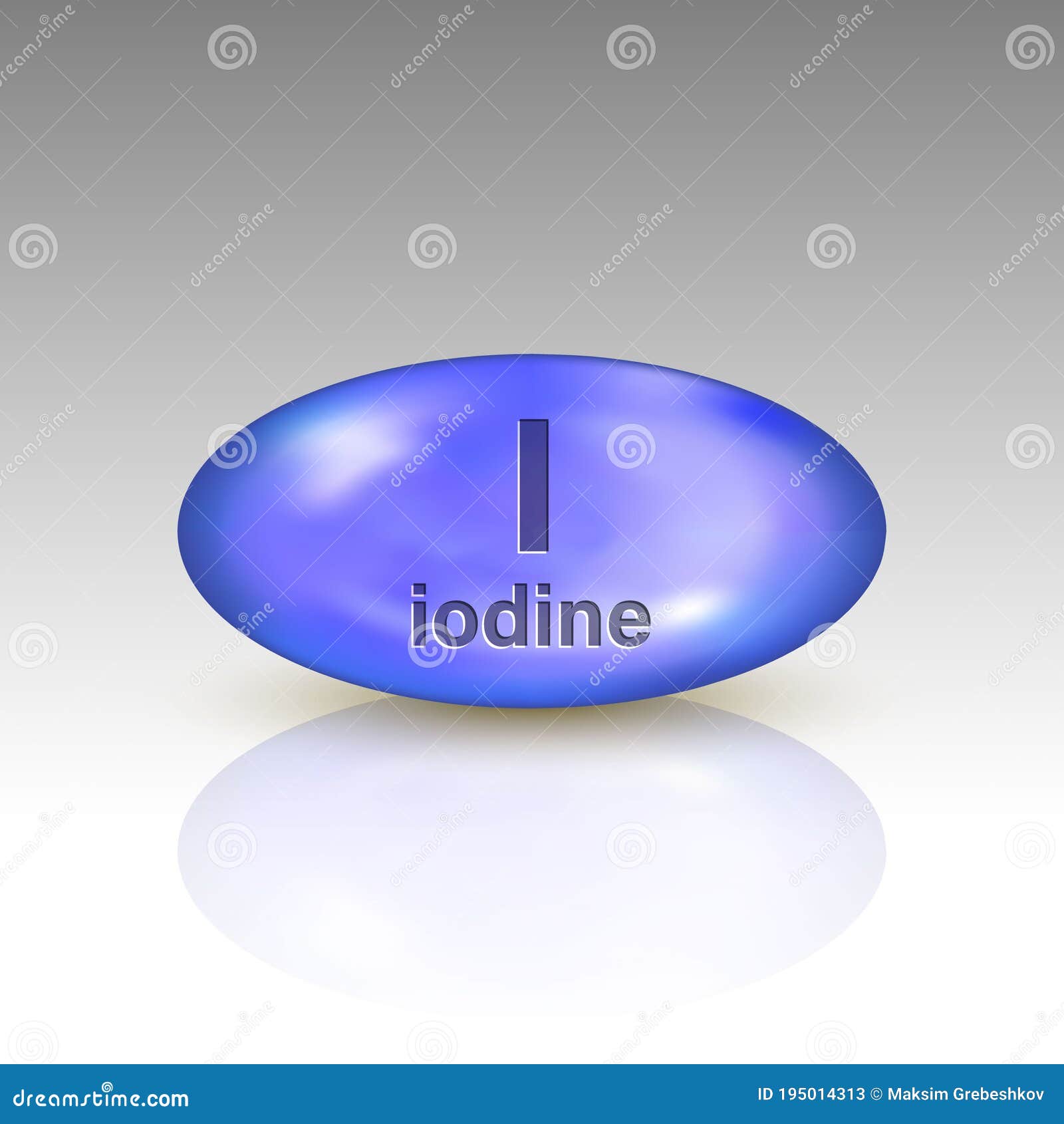 Icône De L'iode. Capsule Minérale De Pilule Baisse Illustration Stock ...