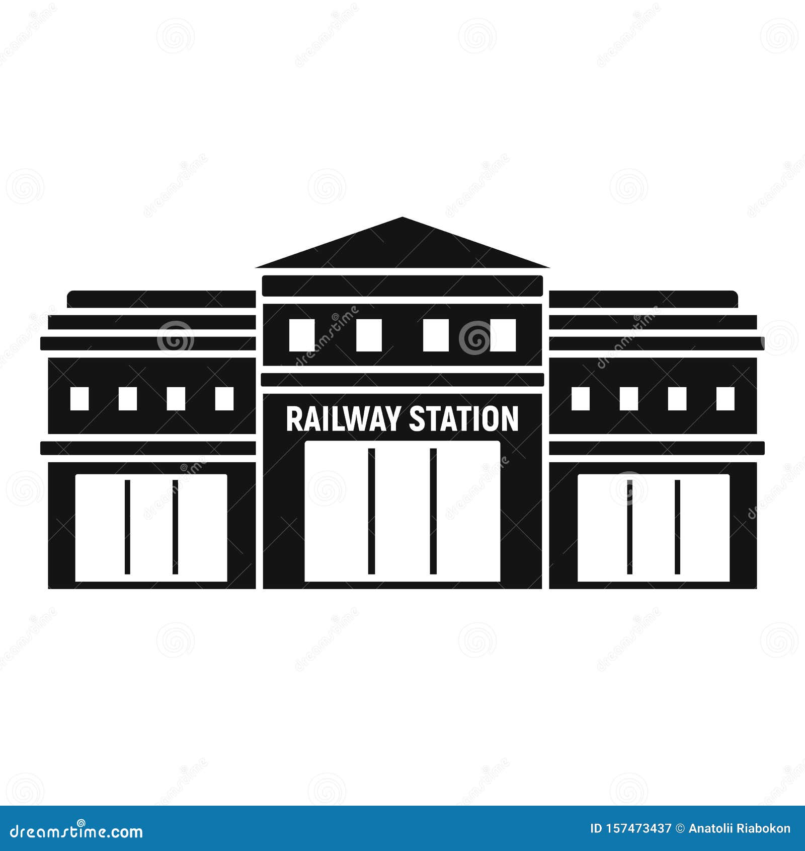 IcÃ´ne De La Gare, Style Simple Illustration de Vecteur - Illustration ...