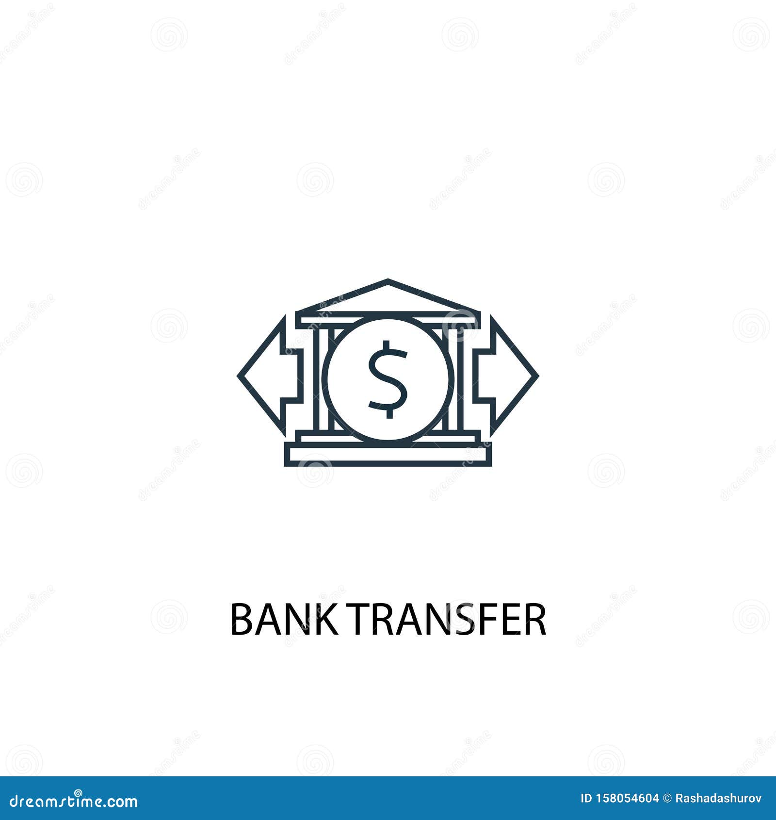 IcÃ´ne De Ligne De Concept De Transfert Bancaire. Simple Illustration ...