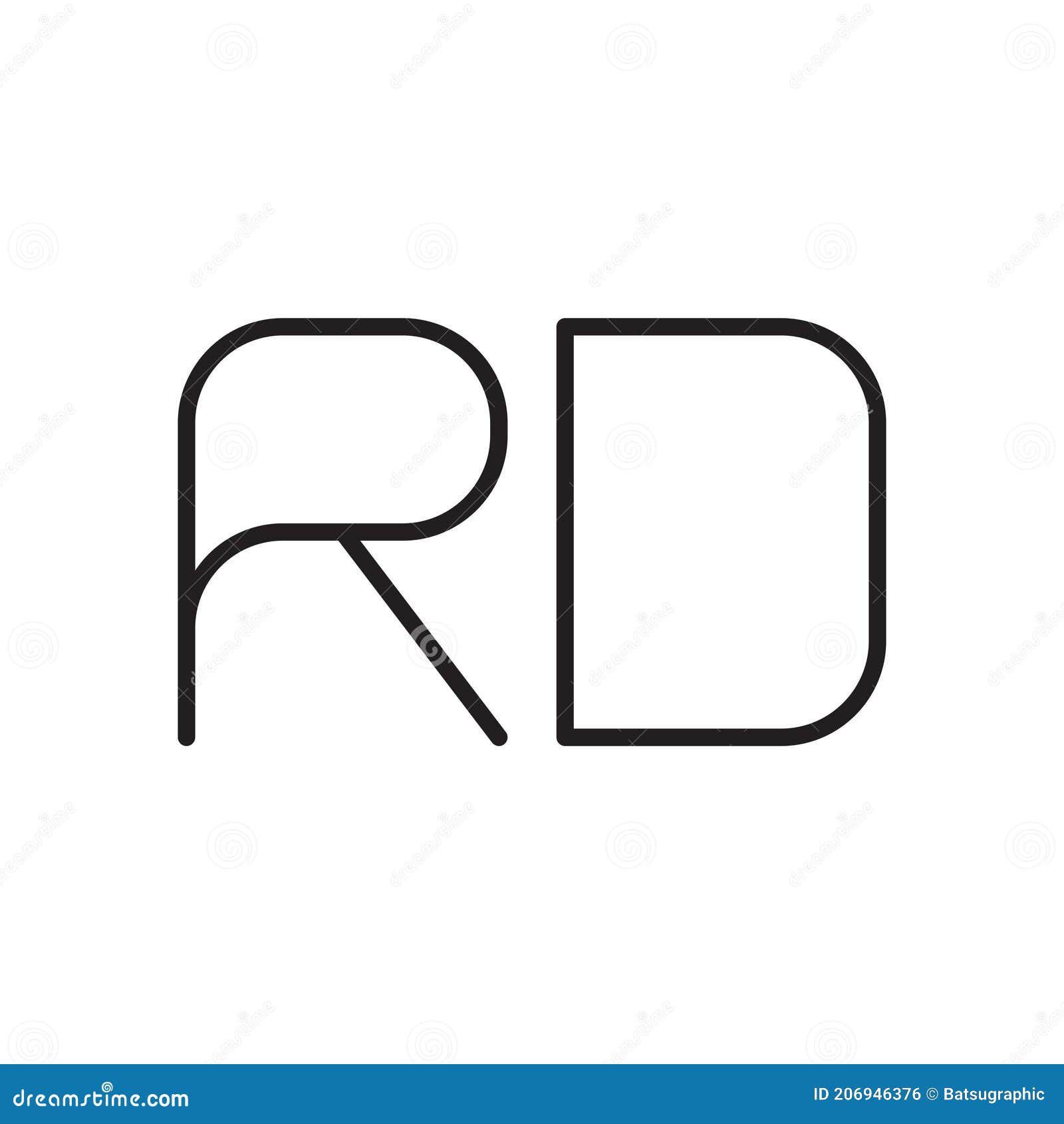 Icône De Logo De Vecteur De Lettre Initiale De Rd Illustration de ...