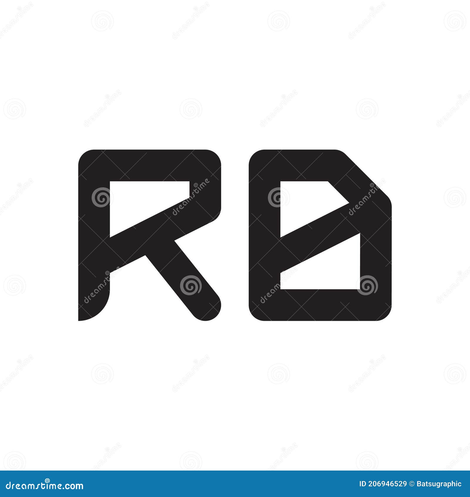 Icône De Logo De Vecteur De Lettre Initiale De Rd Illustration de ...