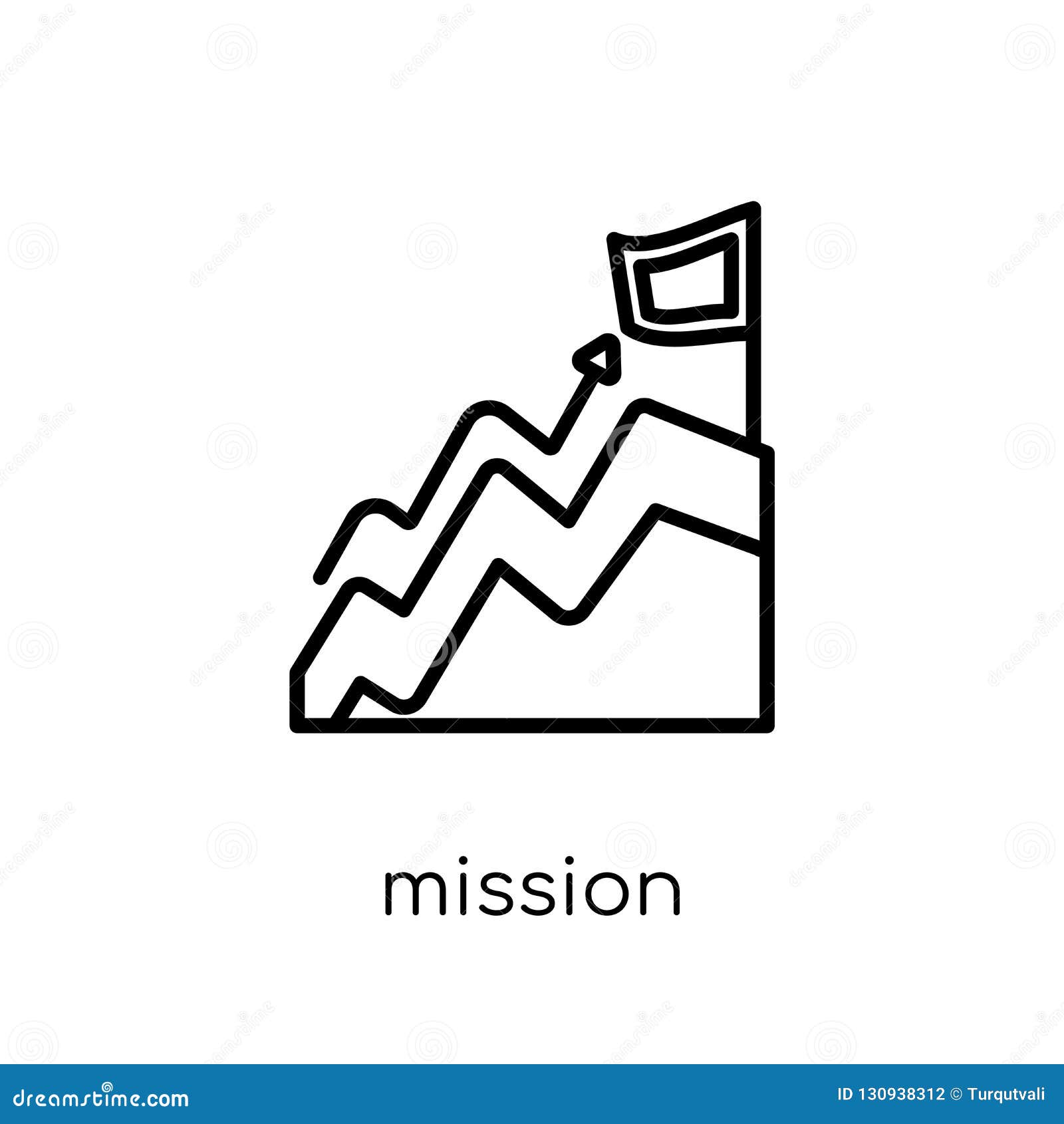 Icône de mission illustration de vecteur. Illustration du guider ...