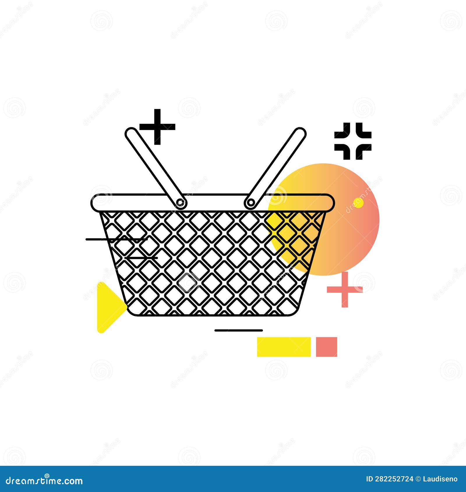 Icône De Panier Moderne Isolé Illustration de Vecteur - Illustration du ...