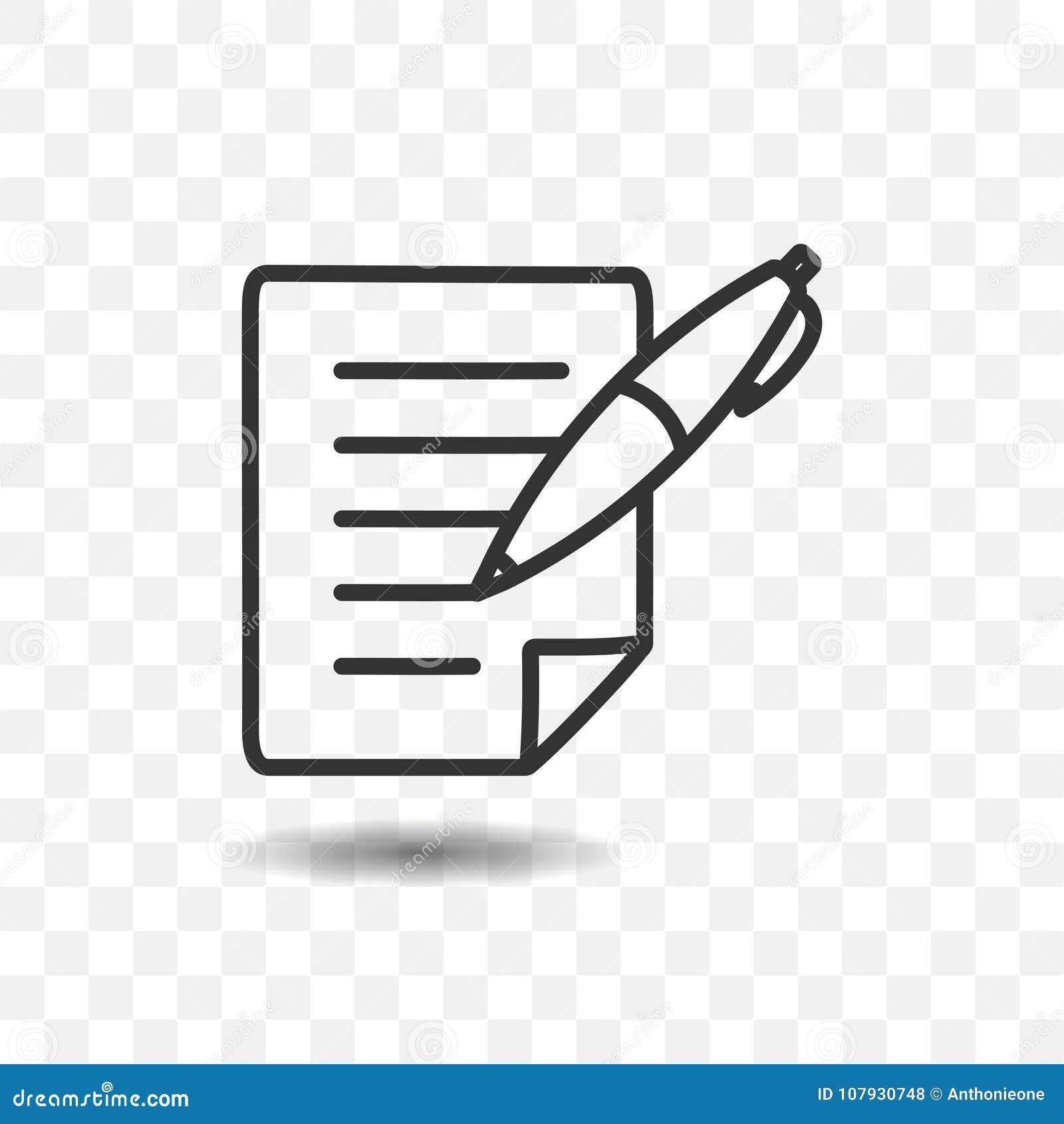 Icône De Papier Et De Stylo Illustration de Vecteur - Illustration du ...