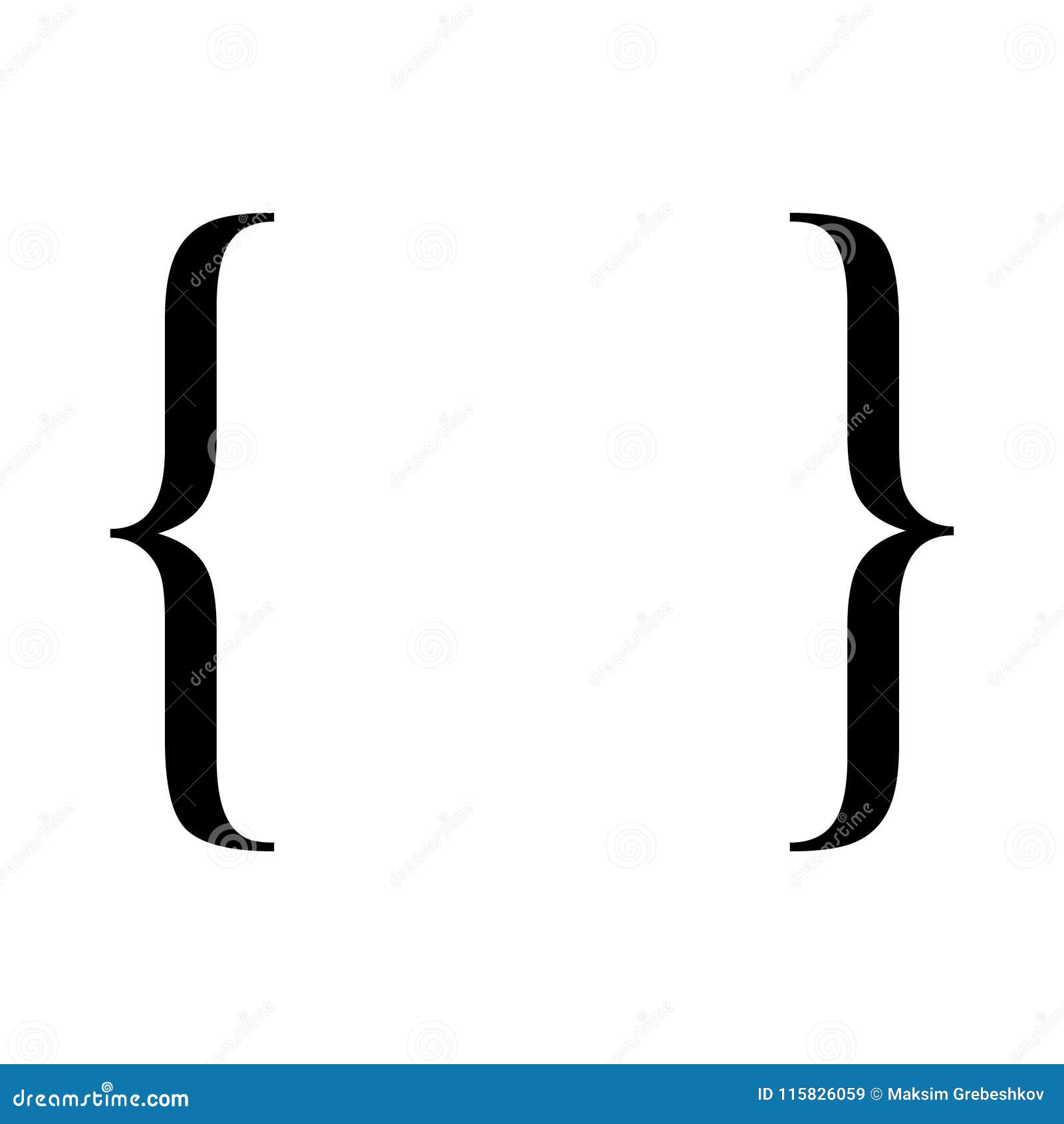 Icône De Parenthèse Symbole De Citation Illustration de Vecteur ...