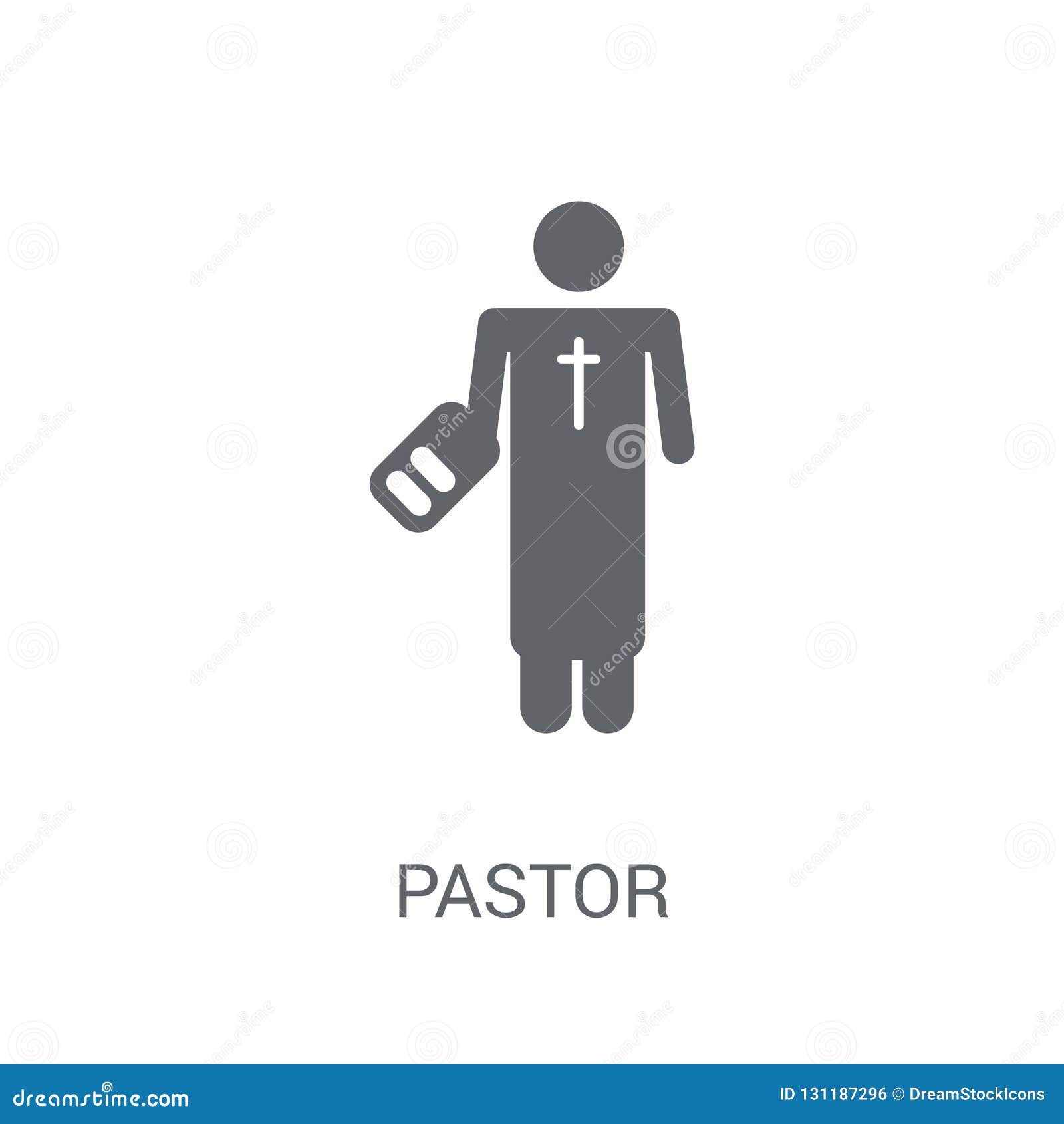 Icône de pasteur illustration de vecteur. Illustration du prédicateur ...