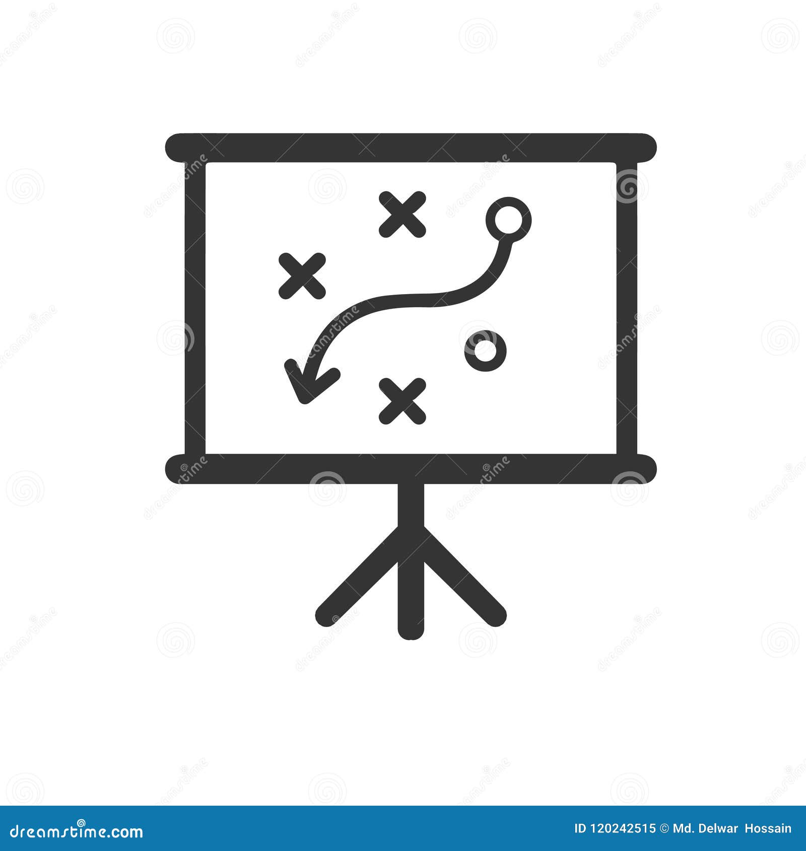 Icône De Planification Stratégique Stratégique Illustration de Vecteur ...