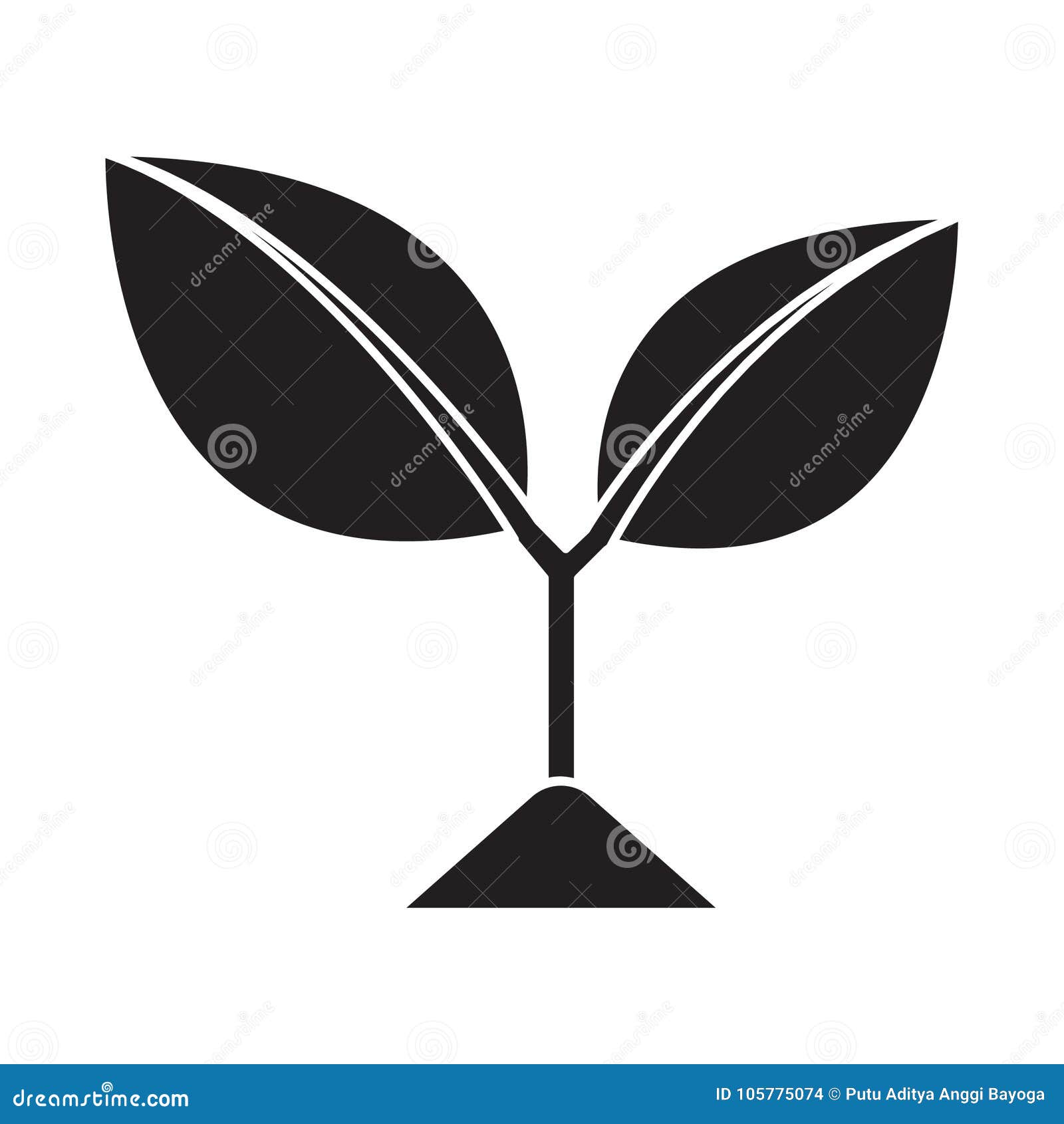 Icône De Pousse De Noir Mat Illustration de Vecteur - Illustration du ...