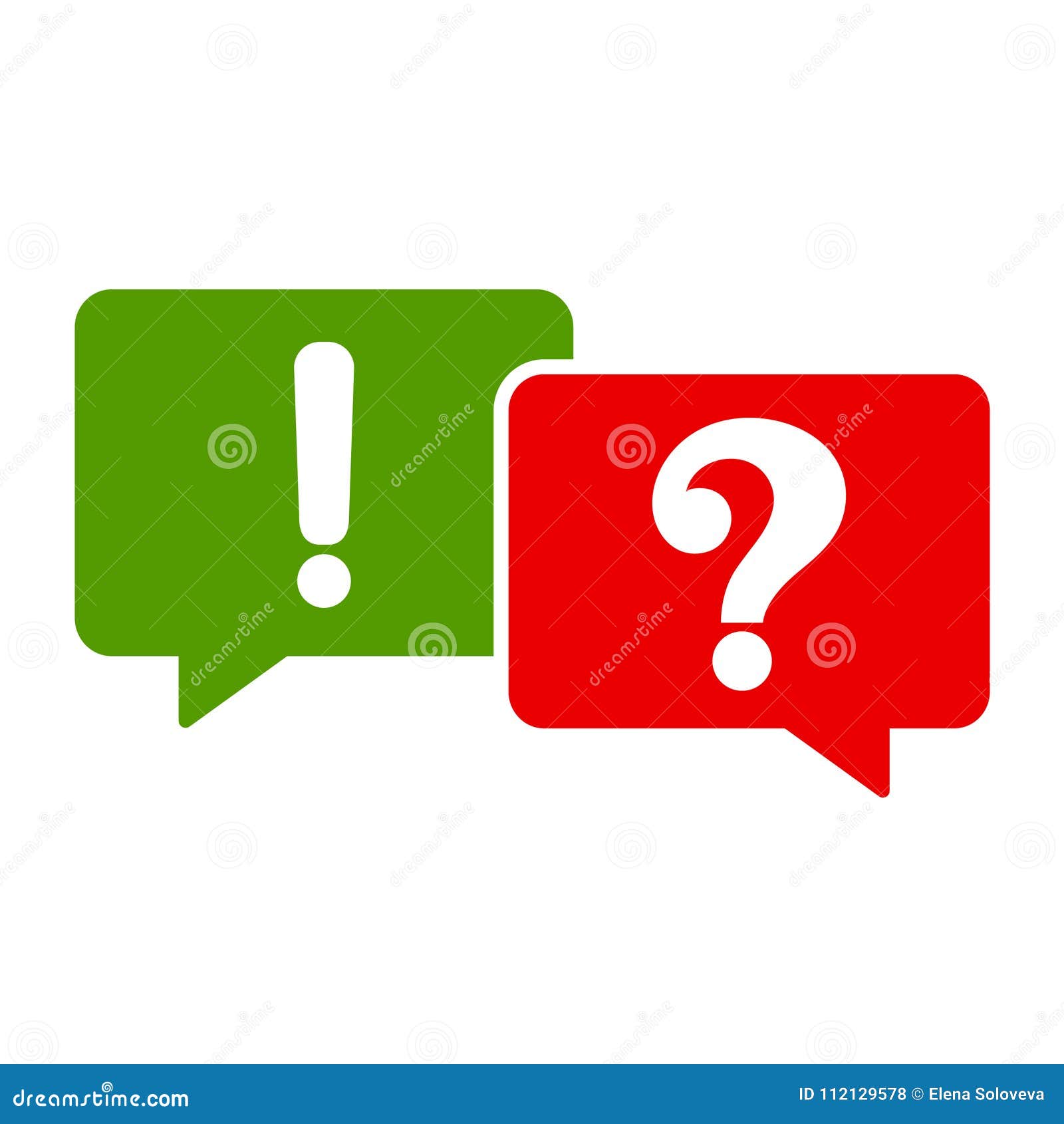 Icône De Question Et De Marque D'exclamation, Style Plat De Conception ...