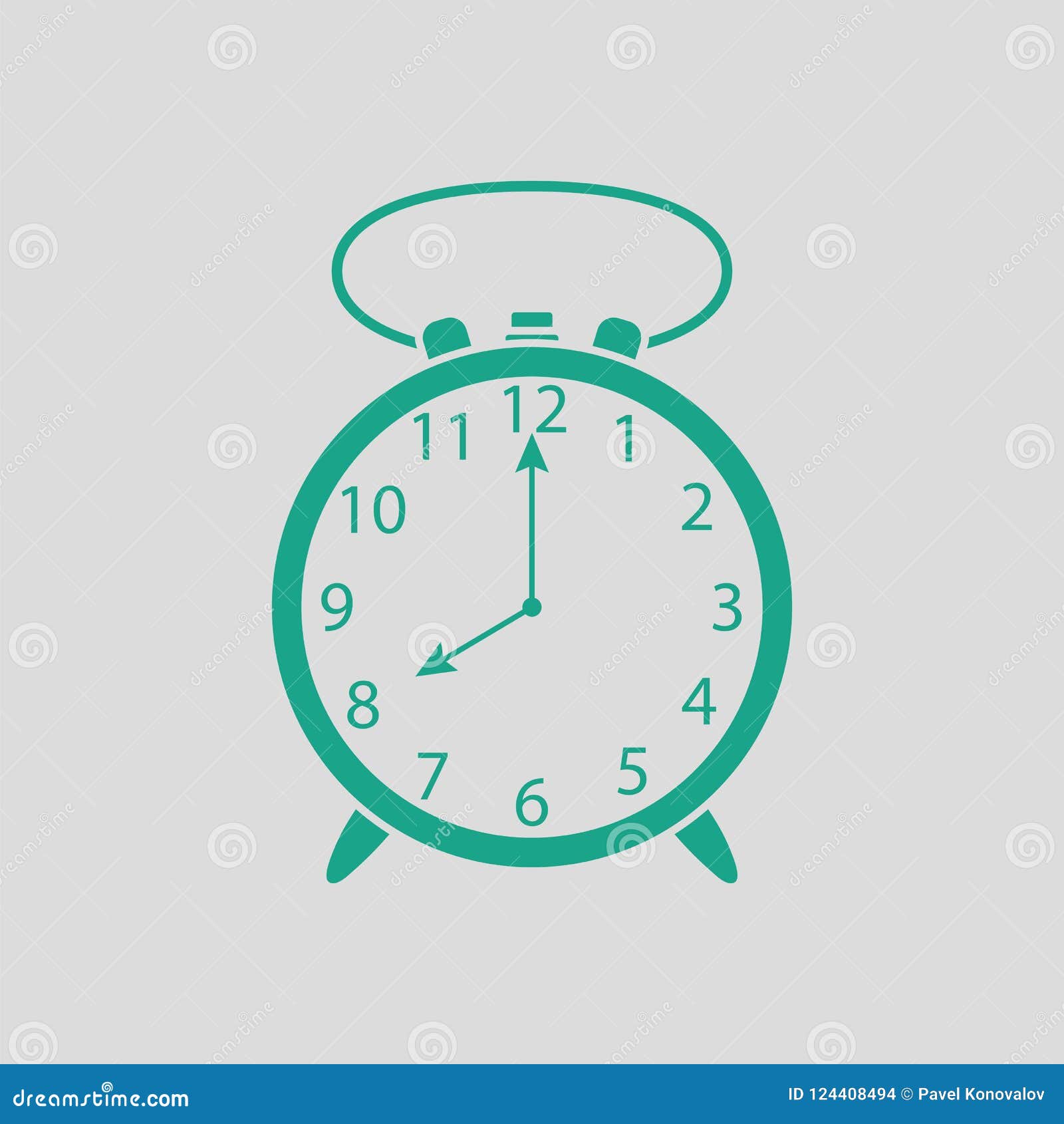 Icône de réveil illustration de vecteur. Illustration du matin - 124408494