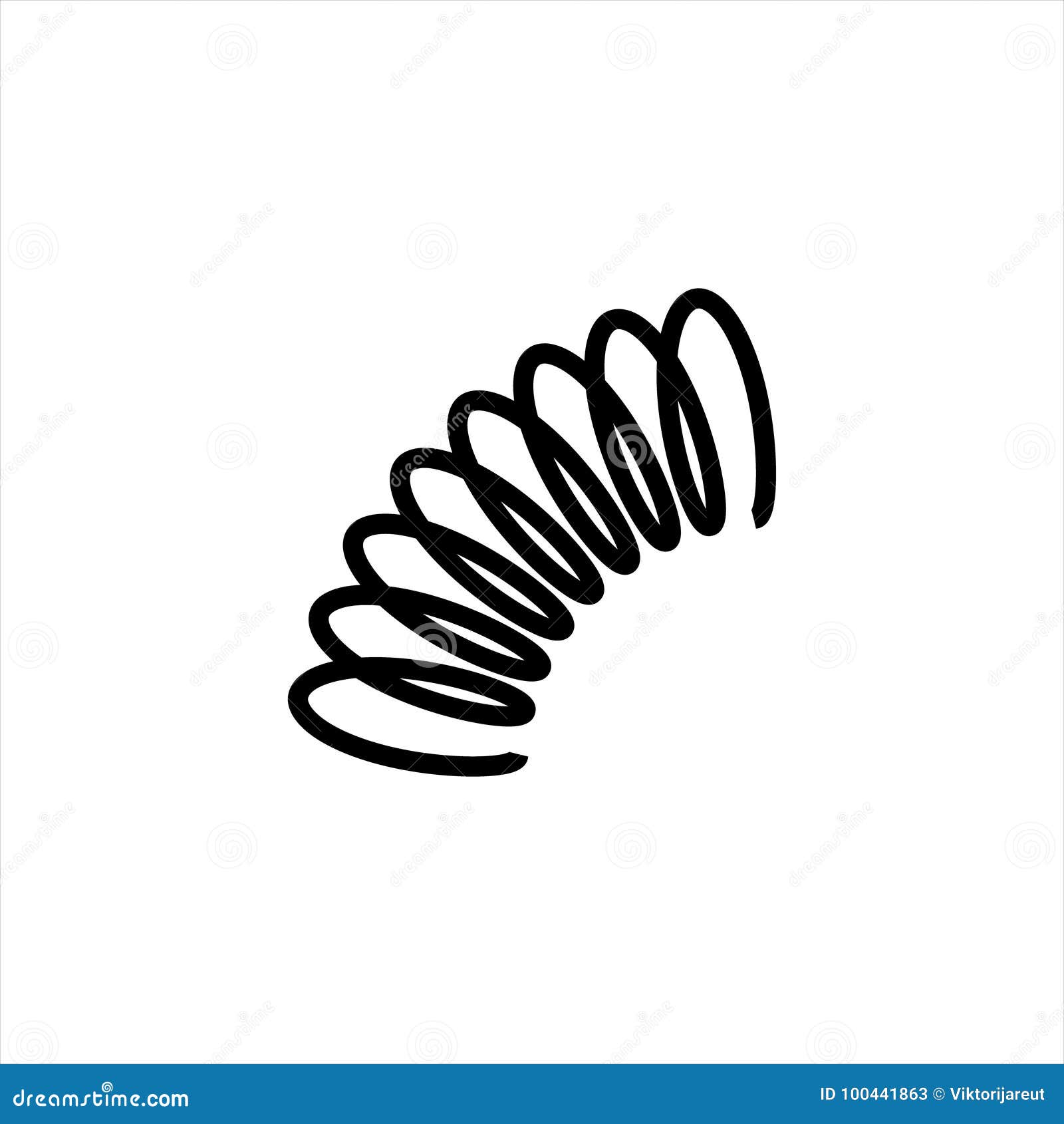 Icône de ressort illustration stock. Illustration du élastique - 100441863