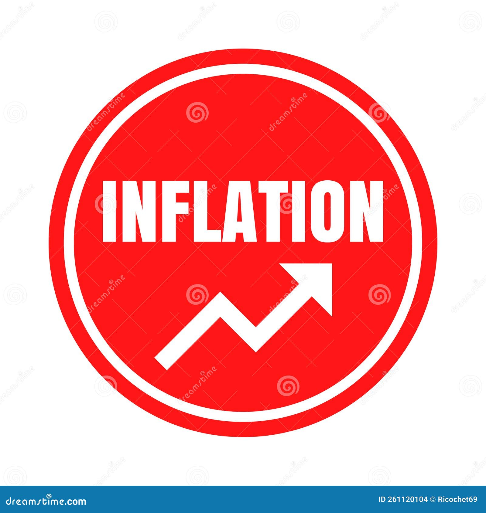 Icône de ronde d'inflation illustration stock. Illustration du ...