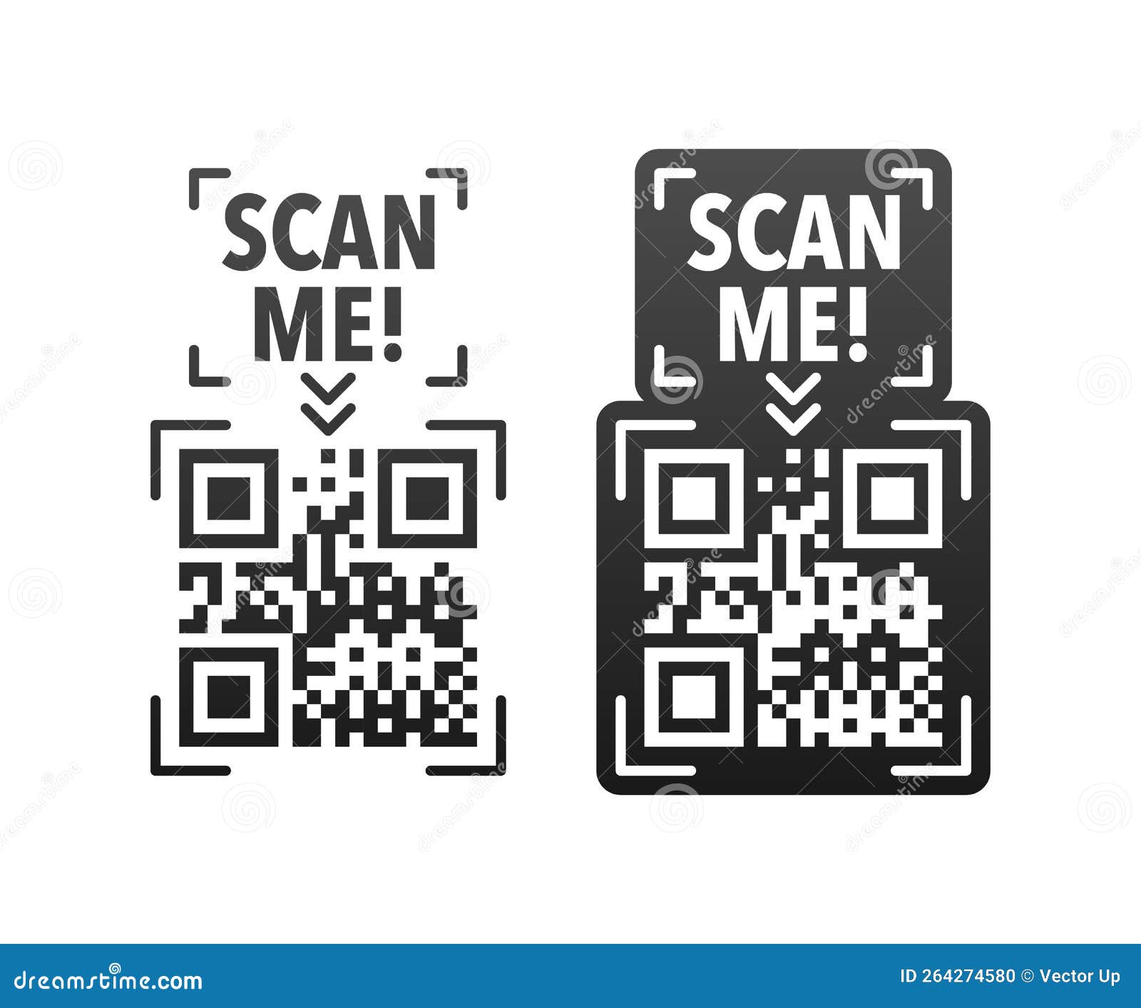 Icône De Scan Avec Code Qr. Inscription. étiquette De Code Qr ...